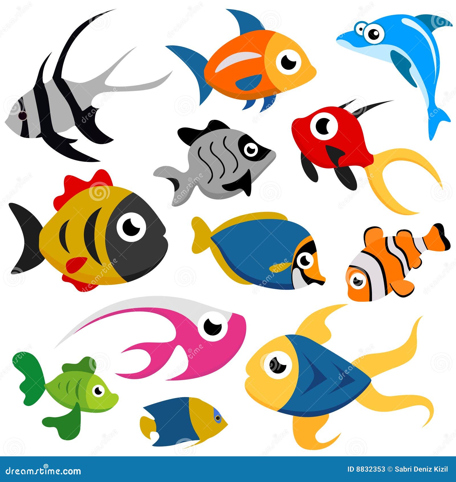 Vecteur De Poissons De Dessin Animé Photos stock - Image: 8832353