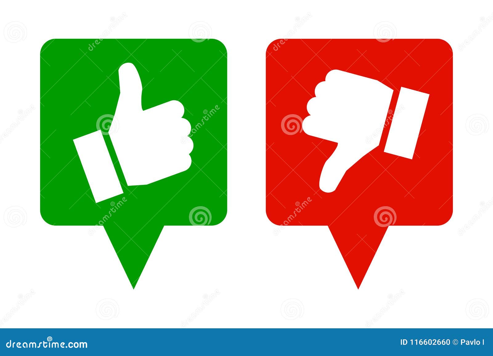 Vecteur De Pouce En Haut Et En Bas - Illustration Stock - Illustration ...