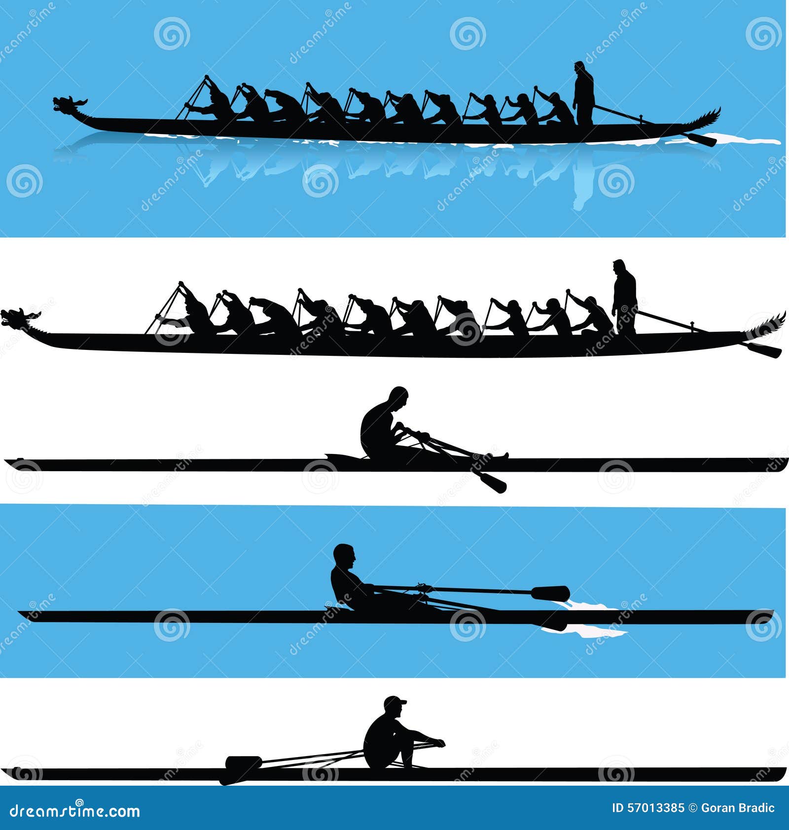 Vecteur De Silhouette D'aviron Illustration de Vecteur - Illustration ...