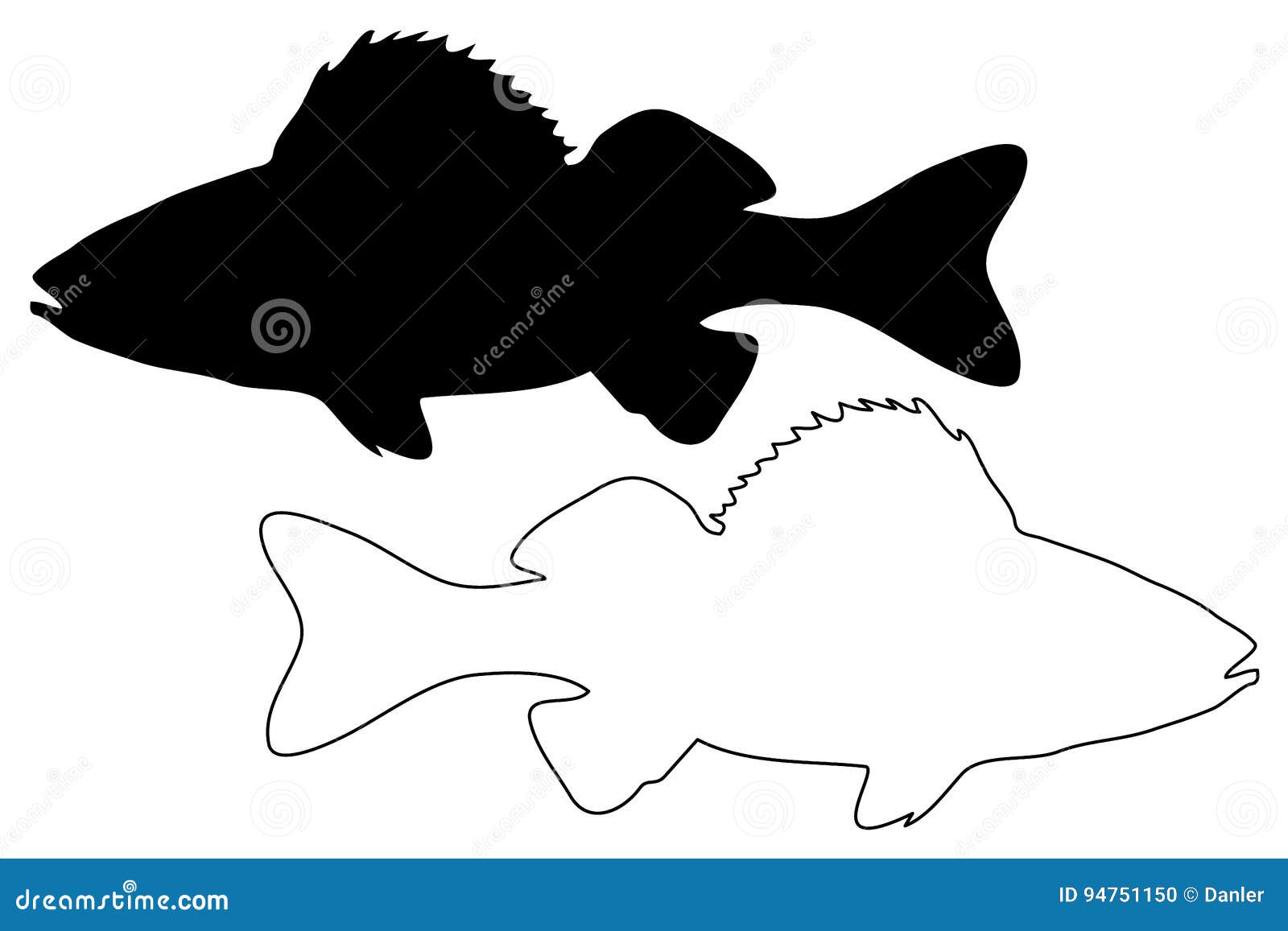 Vecteur De Silhouette De Perche Illustration de Vecteur - Illustration ...