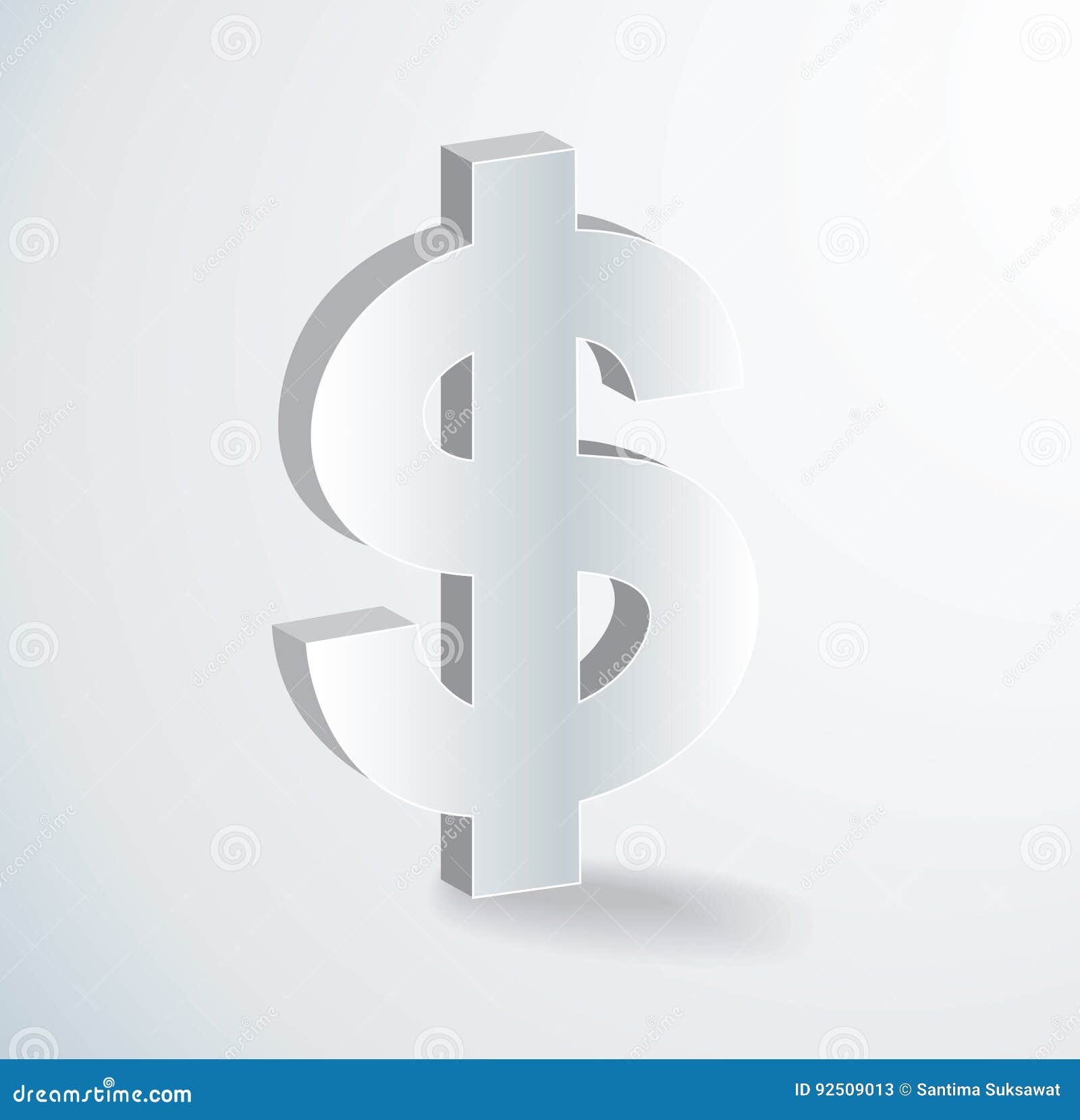 Vecteur De Symbole D'icône Du Dollar Illustration de Vecteur ...