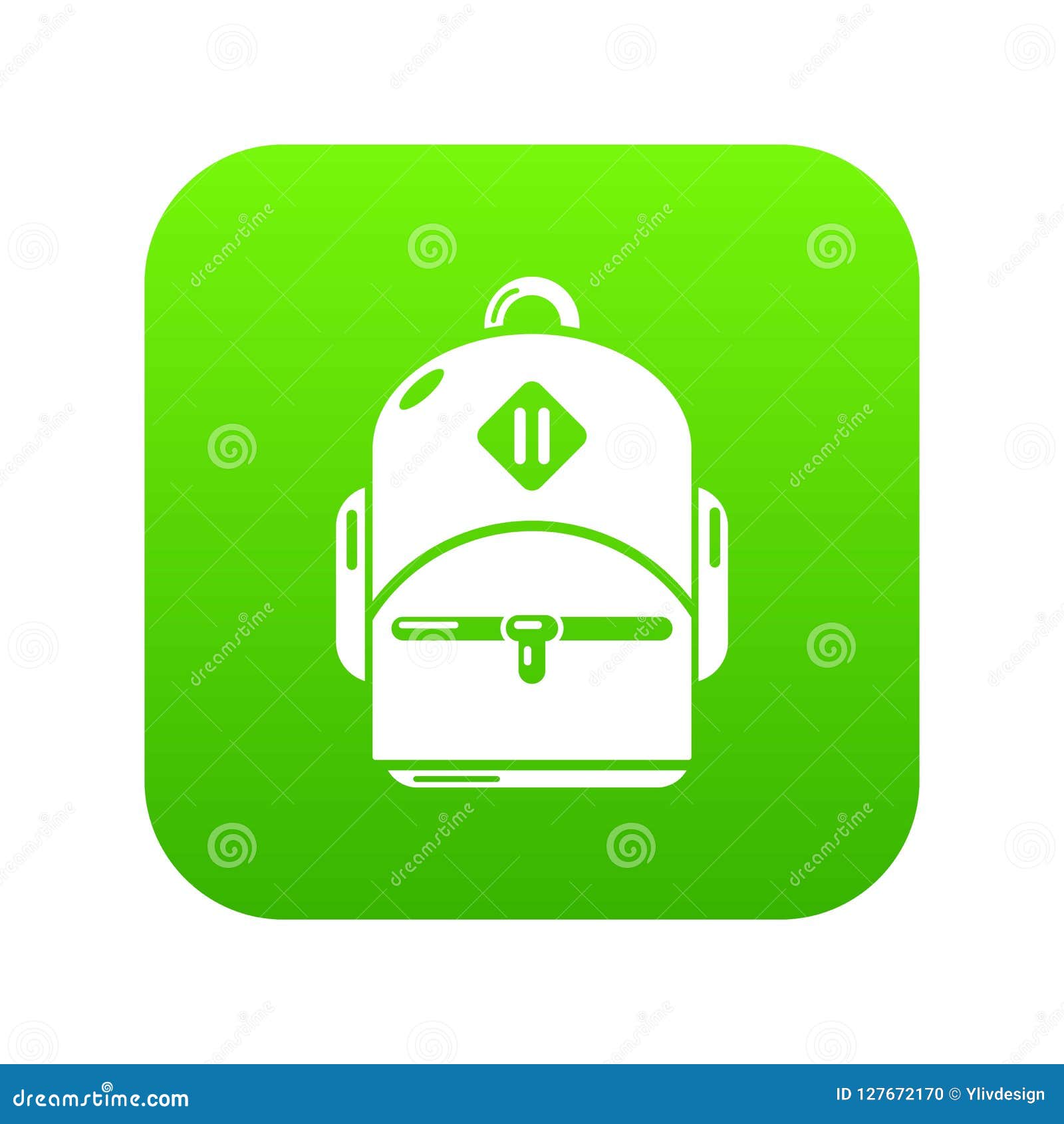 Vecteur De Vert D'icône De Cartable Illustration de Vecteur ...