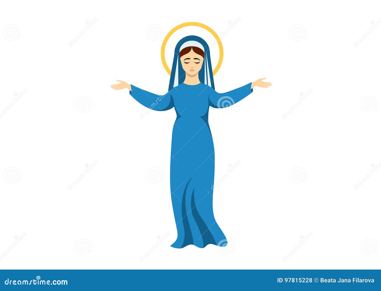 Vecteur de Vierge Marie illustration de vecteur. Illustration du divin ...