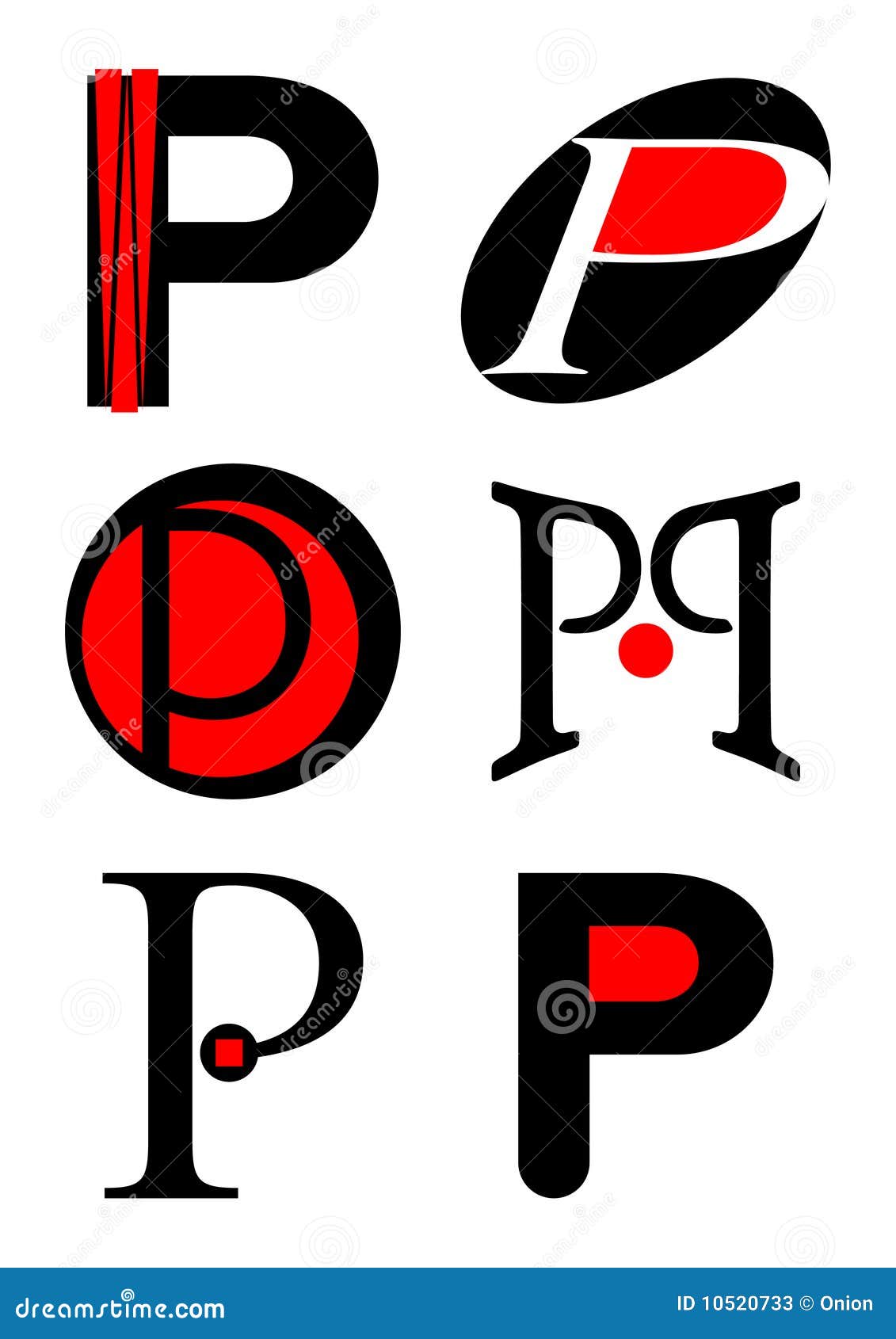Vecteur Des Logos P De Graphismes D'alphabet Illustration de Vecteur ...