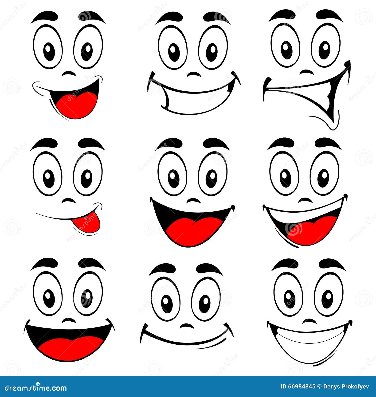 Vecteur Des Visages De Sourire D'ensemble Illustration de Vecteur ...