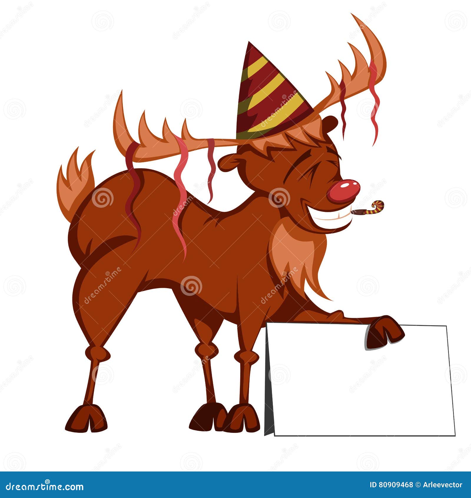 Vecteur drôle de renne illustration de vecteur. Illustration du animal ...