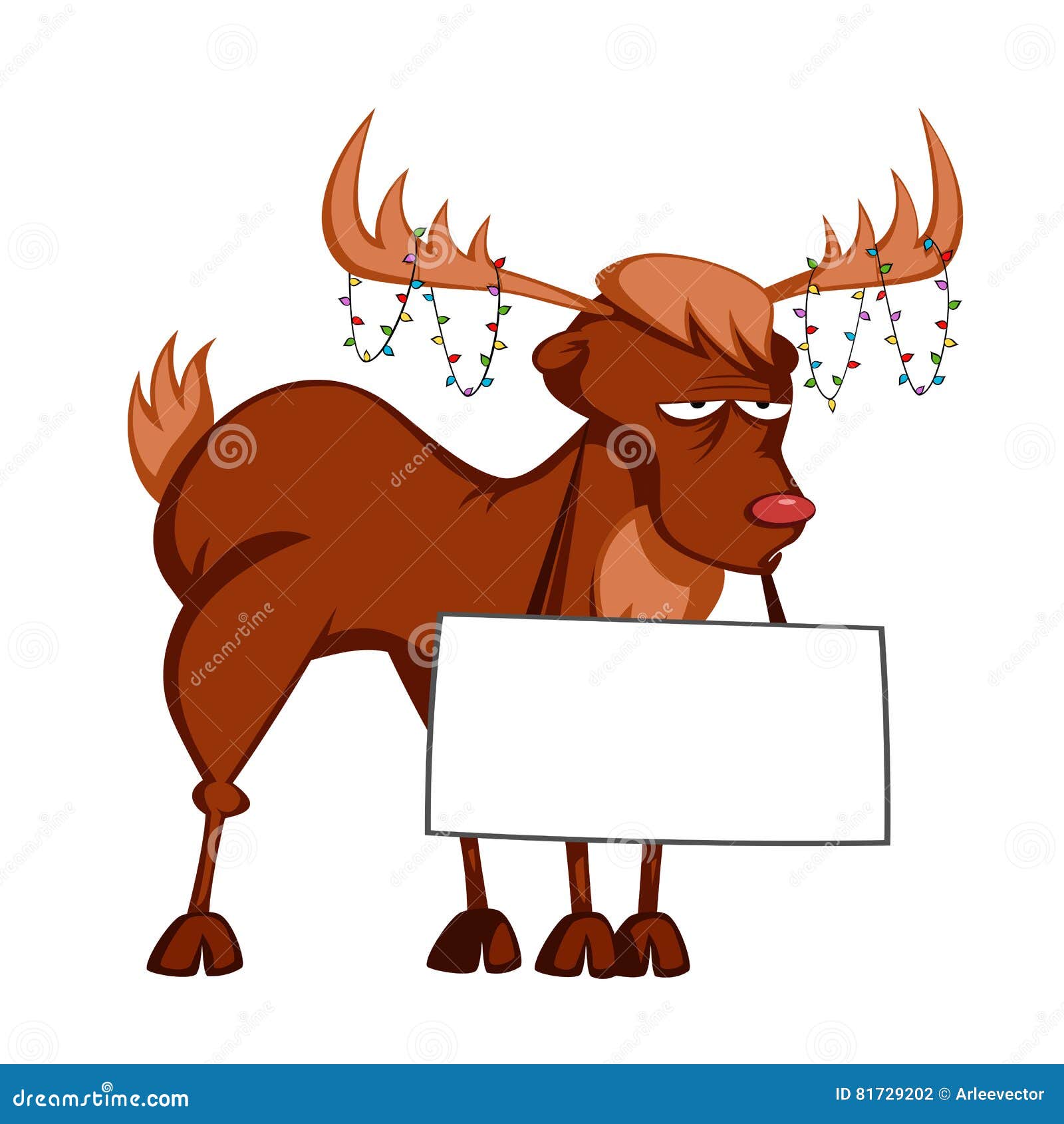 Vecteur drôle de renne illustration de vecteur. Illustration du ...