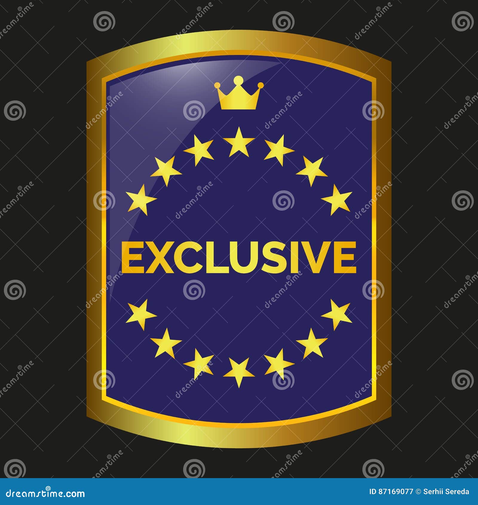 Vecteur exclusif de label illustration stock. Illustration du ...