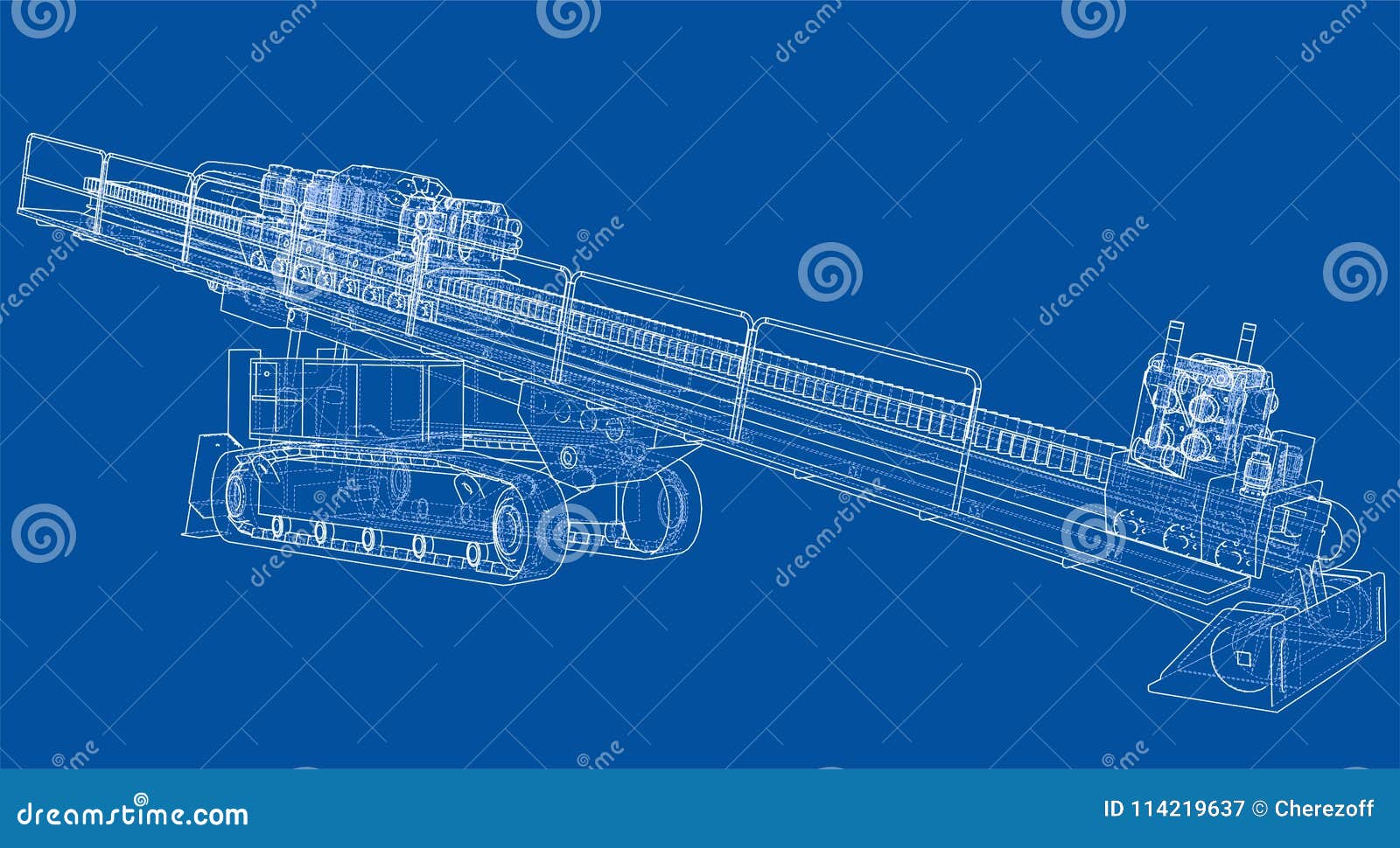 Vecteur Horizontal De Machine De Forage Dirigé Illustration de Vecteur - Illustration du bouton ...
