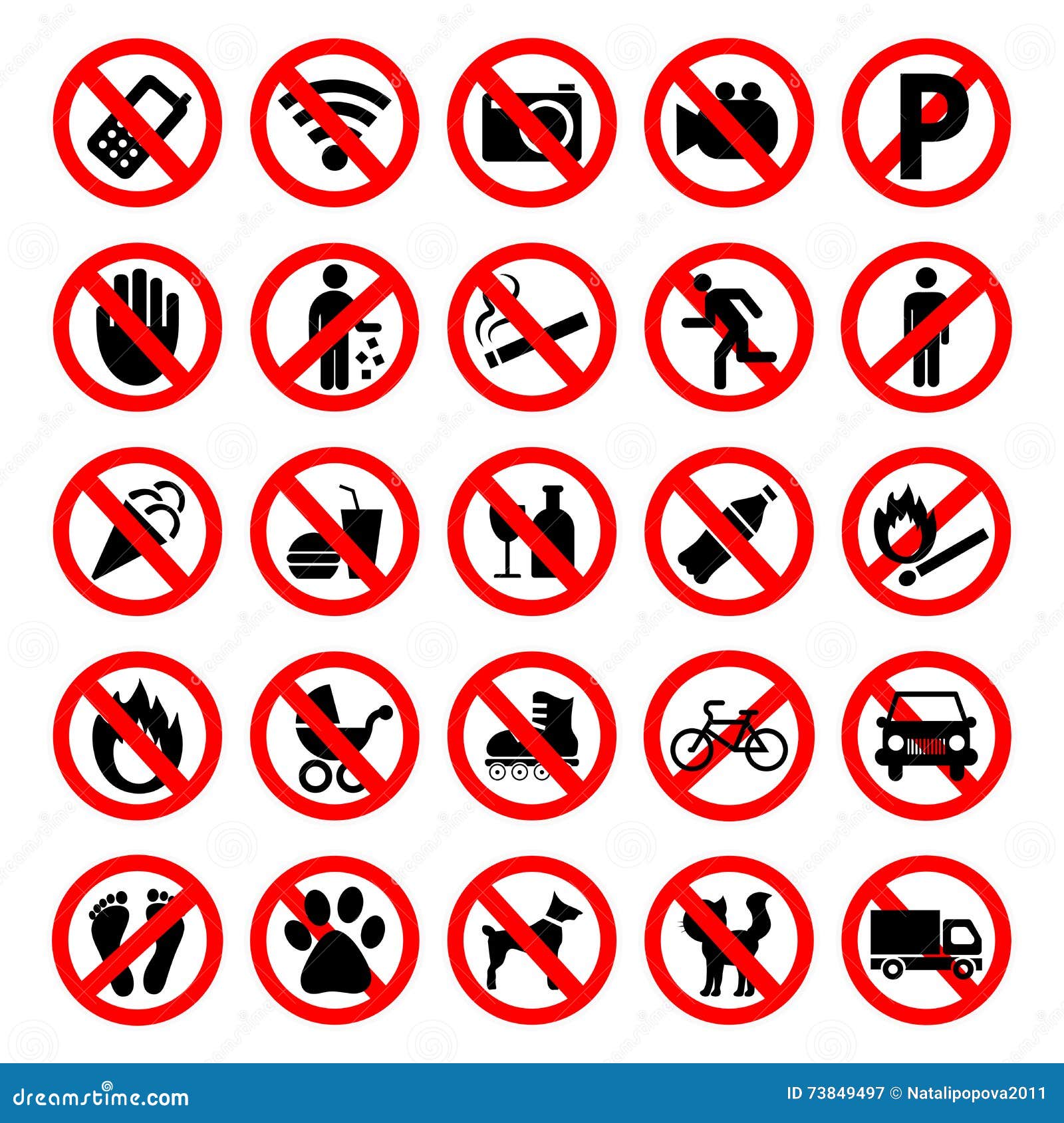 Vecteur interdit de signes illustration de vecteur. Illustration du ...