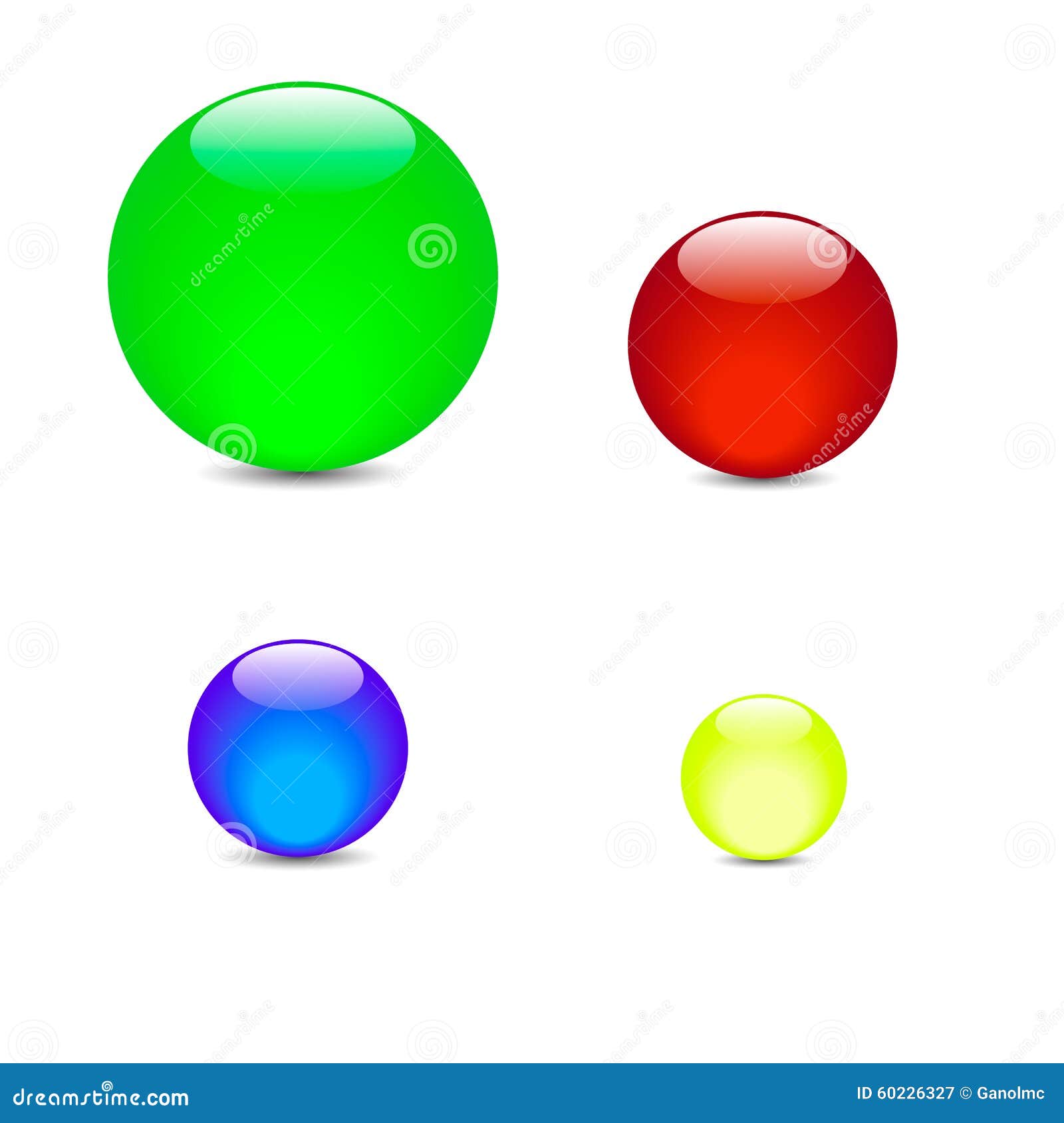 Vecteur Jaune Rouge Vert-bleu De Boules Illustration de Vecteur ...
