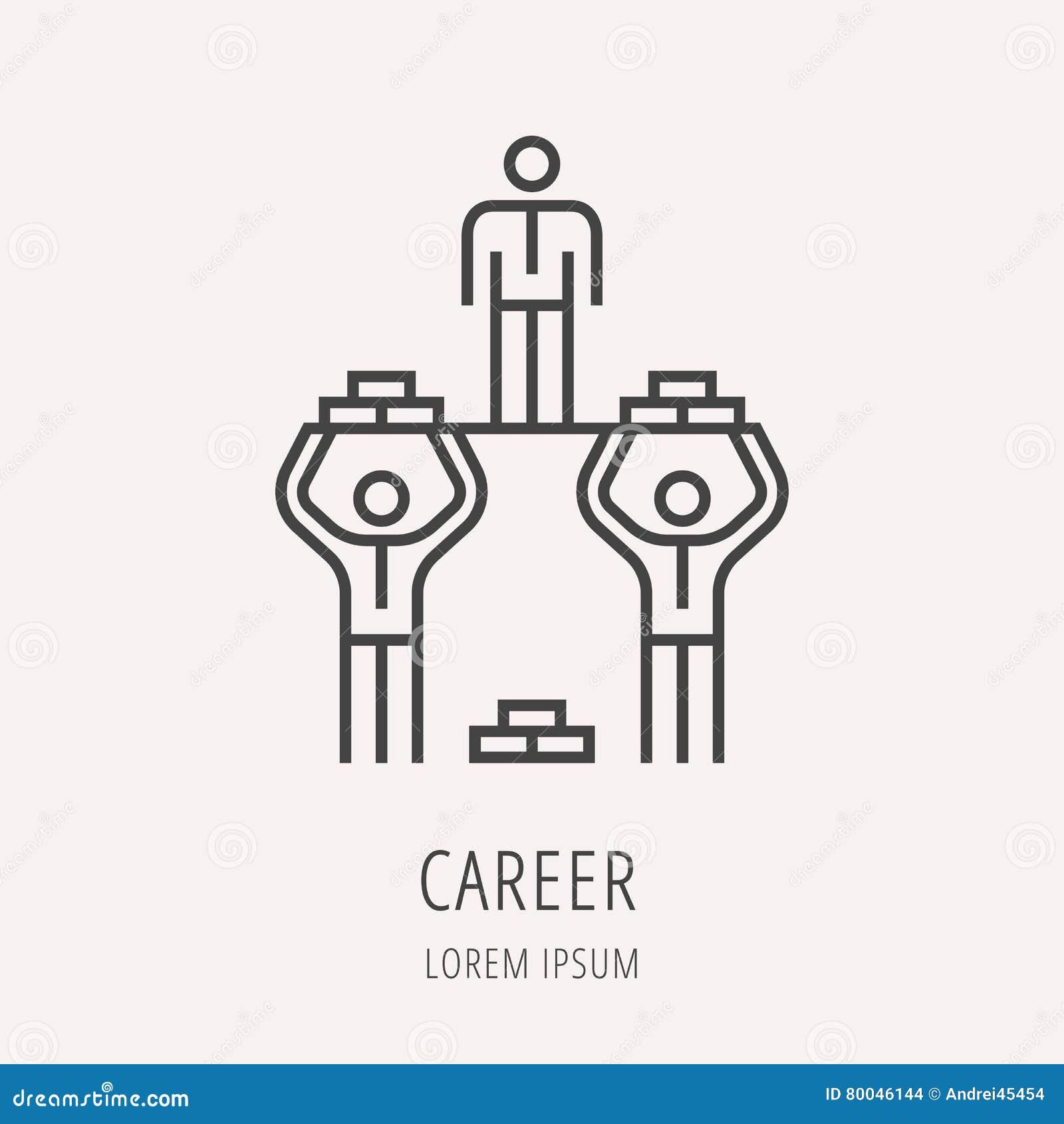 Vecteur Logo Template Career Simple Illustration Stock - Illustration ...
