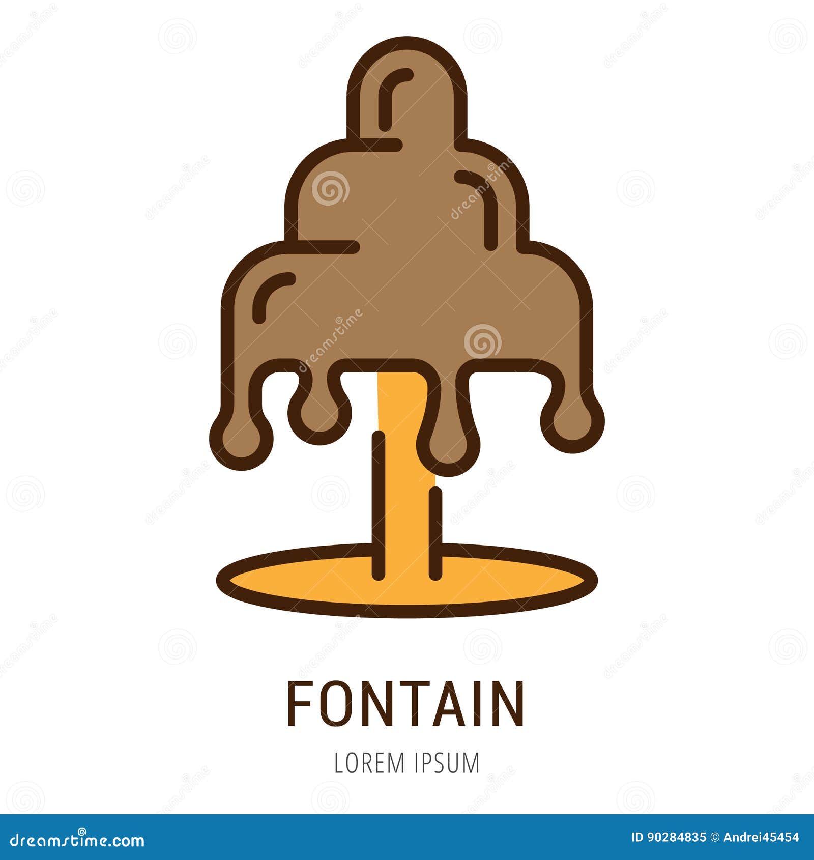 Vecteur Logo Template Fontan Simple Illustration Stock - Illustration ...