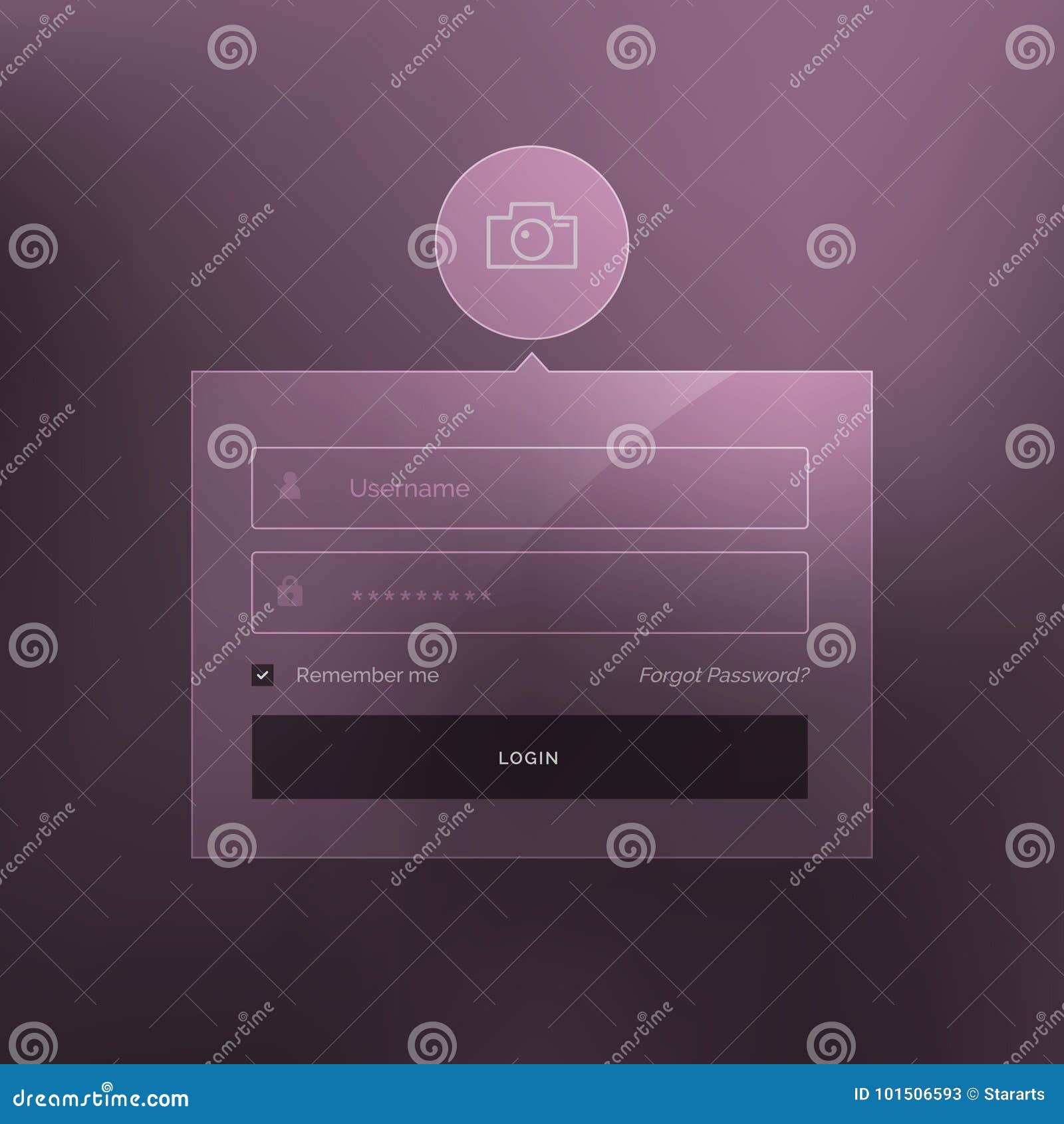 Vecteur Minimal De Calibre De Forme De Login Illustration de Vecteur ...