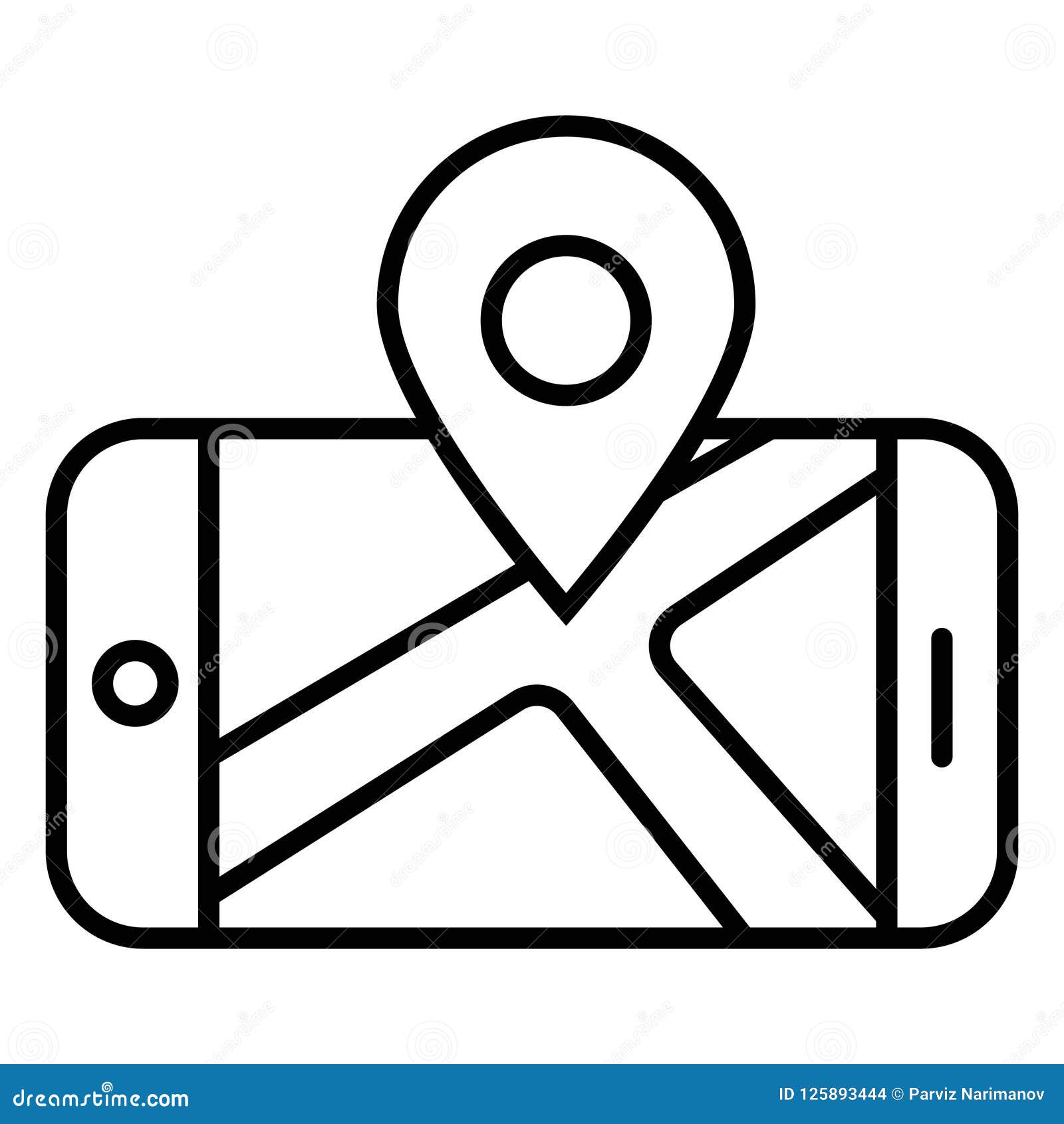 Vecteur Mobile De Navigation De Carte Illustration de Vecteur ...