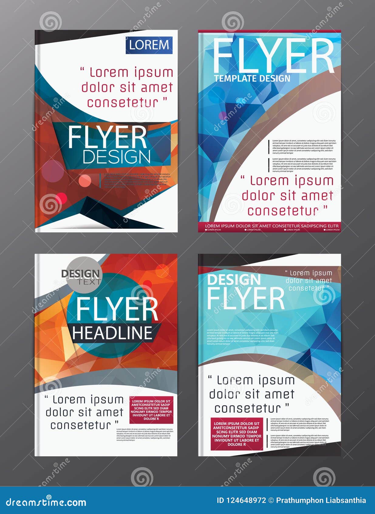 Vecteur Moderne CMYK A4 Moderne De Brochure De Polygone Illustration de ...