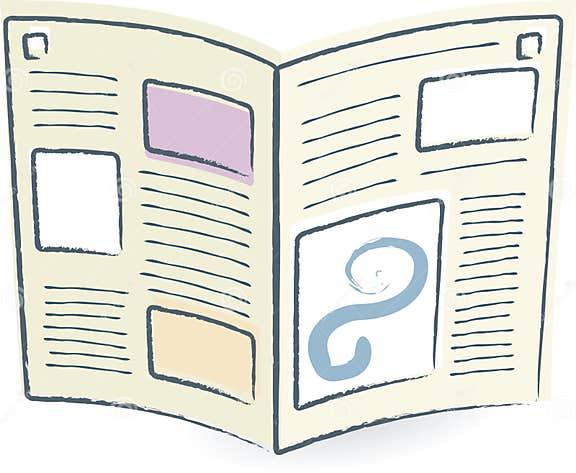 Vecteur ouvert de journal illustration de vecteur. Illustration du ...