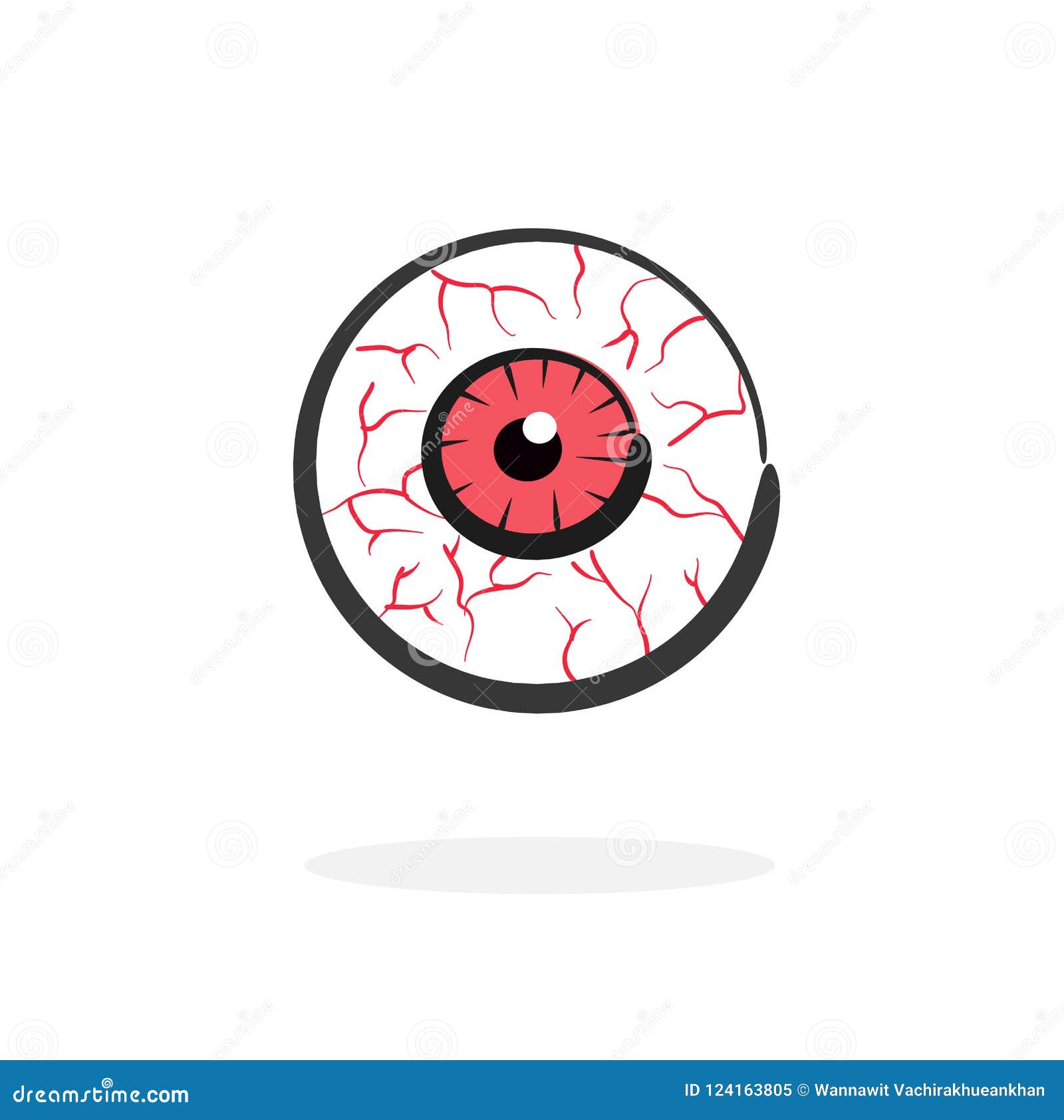 Vecteur Rouge D'oeil De Sang Illustration de Vecteur - Illustration du ...