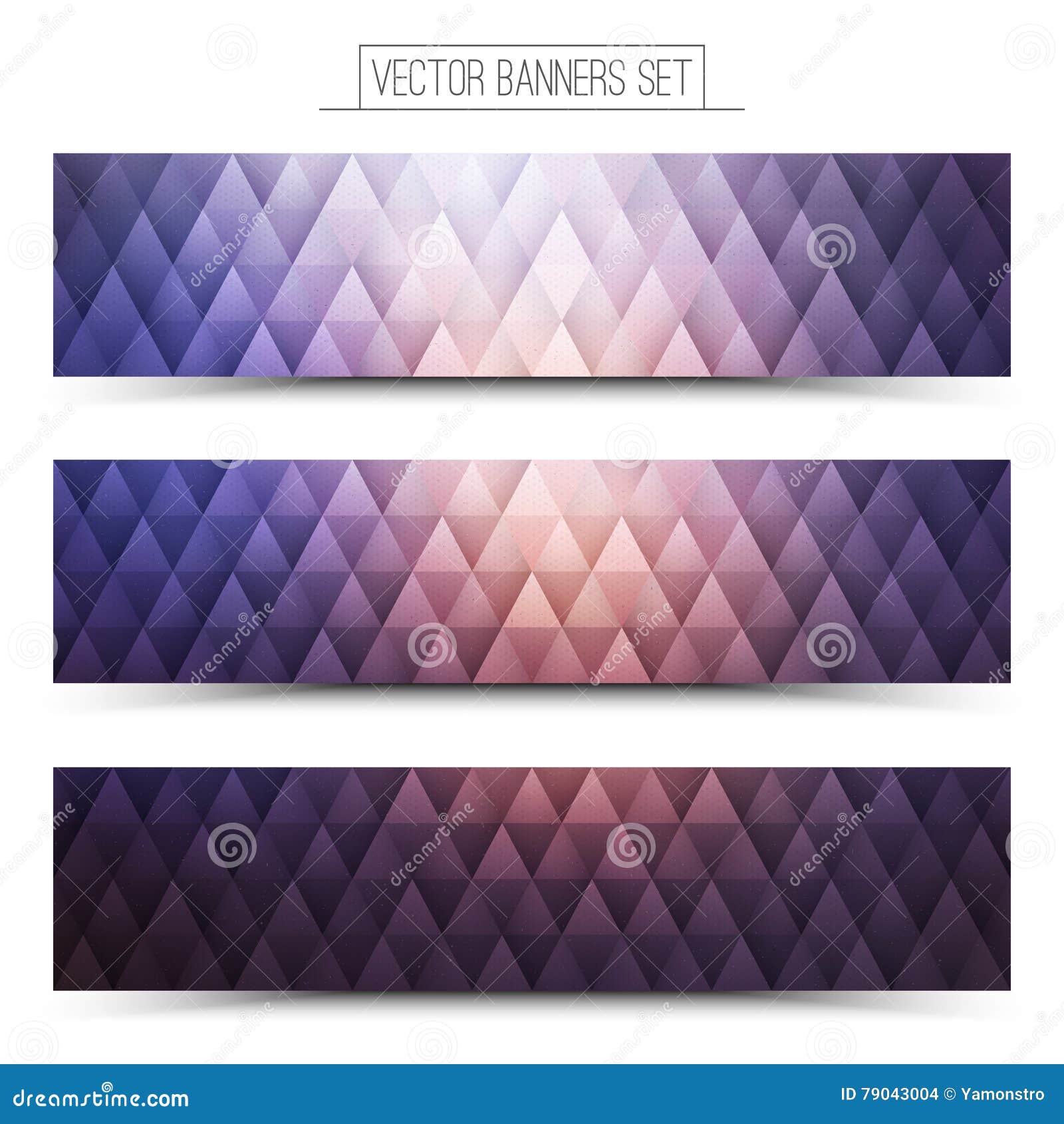 Vecteur Violet Web Banners Set Illustration de Vecteur - Illustration ...