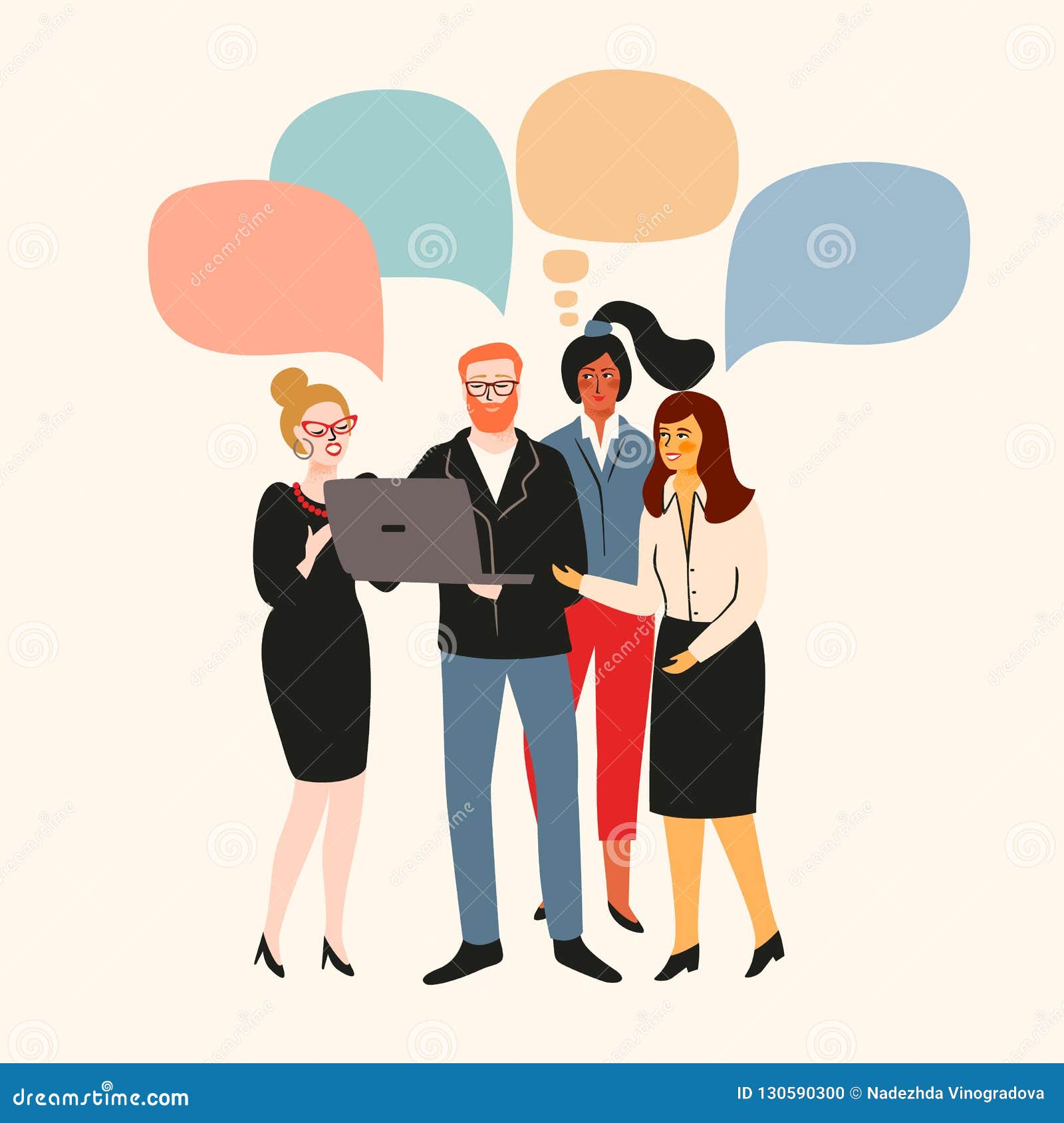 Vectior Illustration of Office People. Office Workers, Businessmen ...