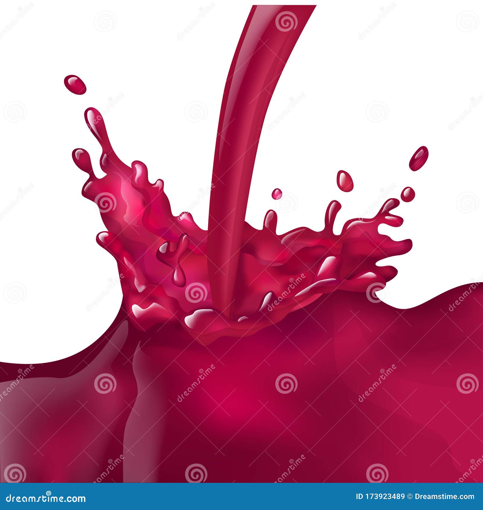 Vectir Gradient Mesh Cherry Splash Red Juicy Realistic Splash ...