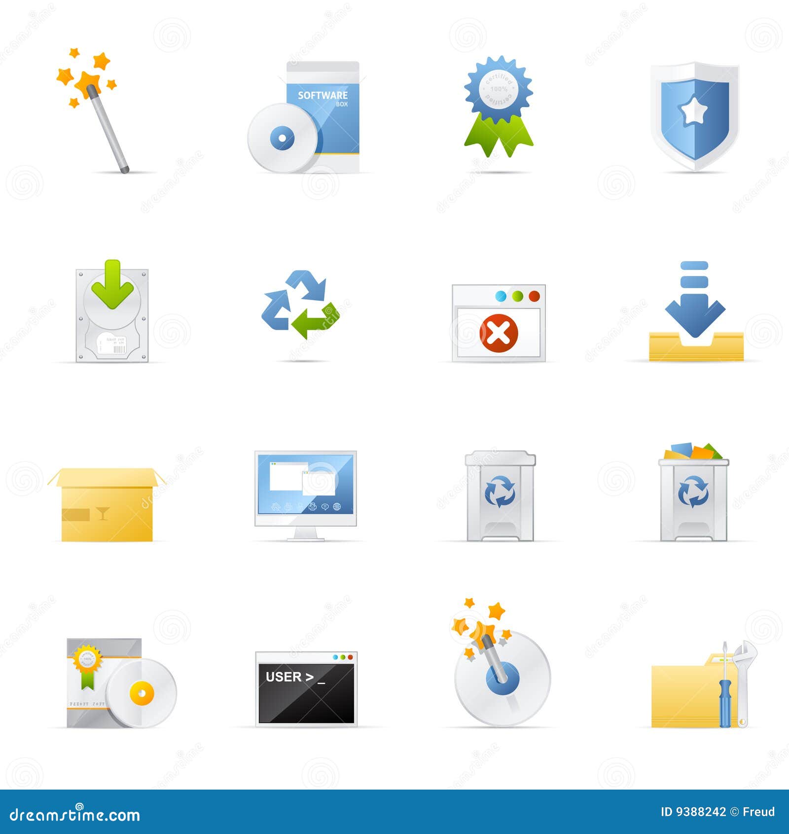 Vecto Icon Set - Software and Application Stock Illustration ...