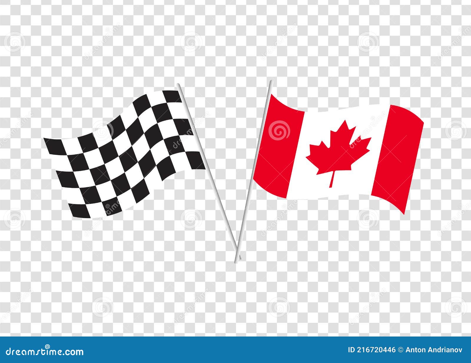 Canada Flag and Racing Flag. Graphics and Design Stock Vector ...