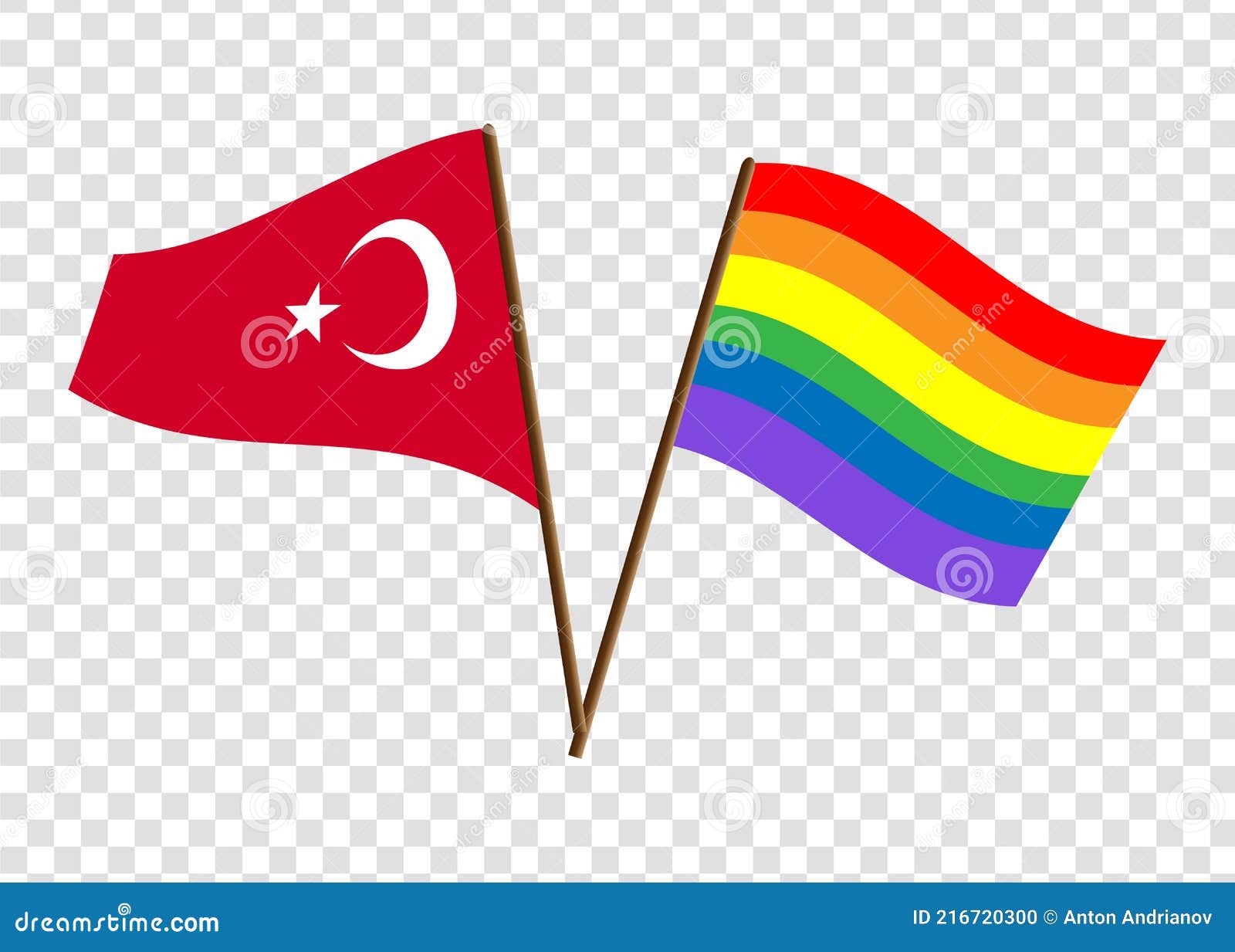 Turkey and LGBT Flag. Graphics and Design Stock Vector - Illustration ...