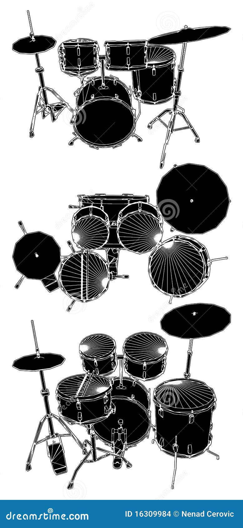 Vector 03 van trommels vector illustratie. Illustration of overleg ...