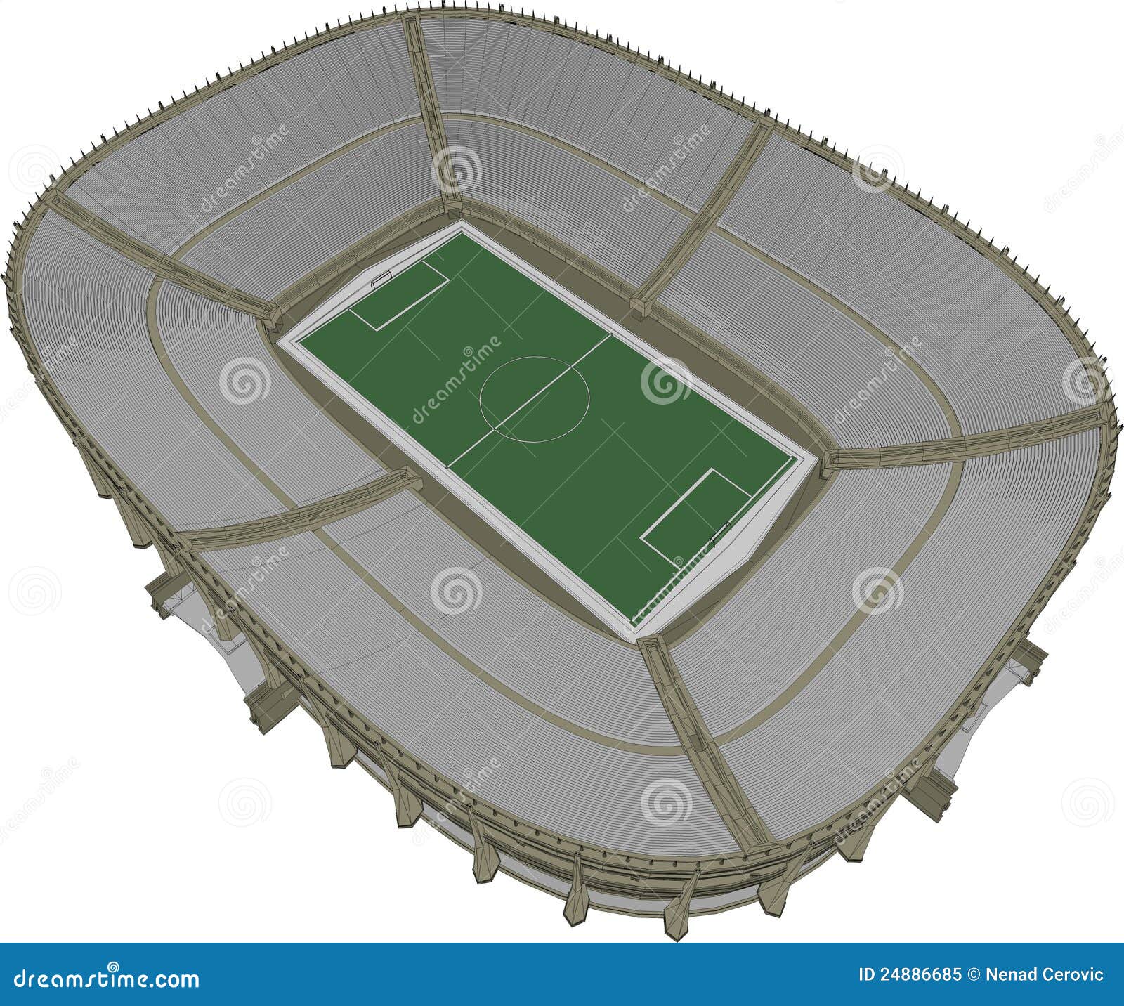 Vector 13 Van Het Stadion Van Het Voetbal Van De Voetbal Vector ...