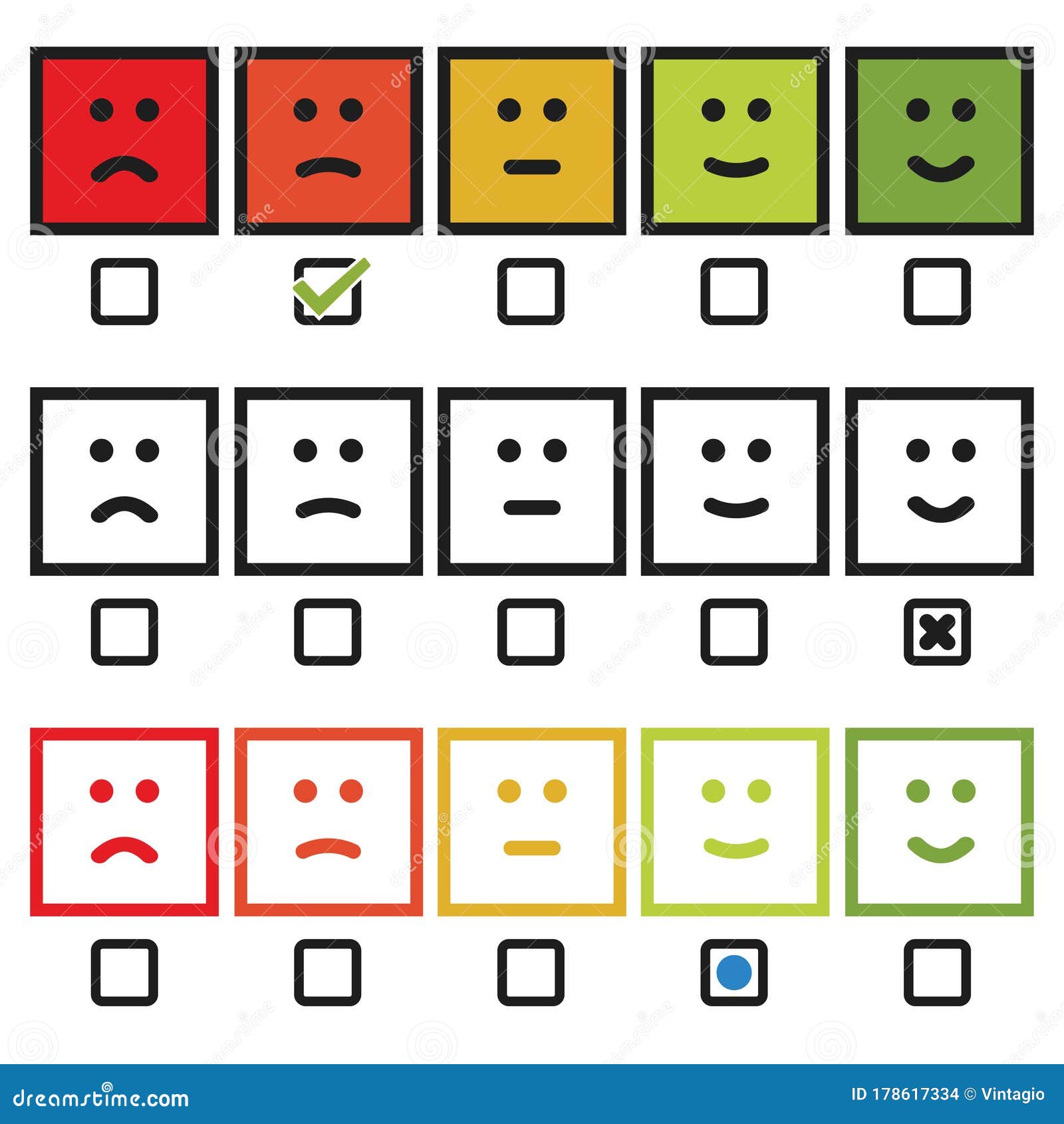 Satisfaction Rating stock vector. Illustration of icon - 178617334