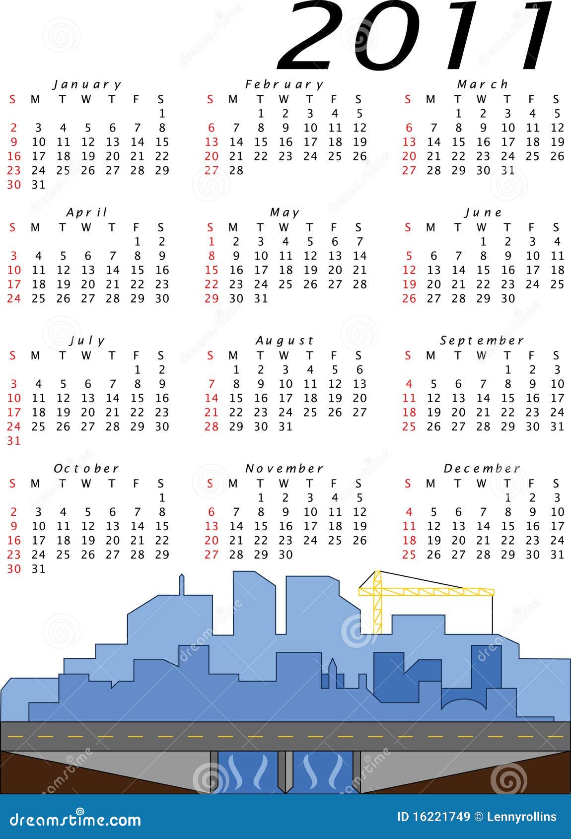 Vector 2011 Engineering and Construction Calendar Stock Vector ...