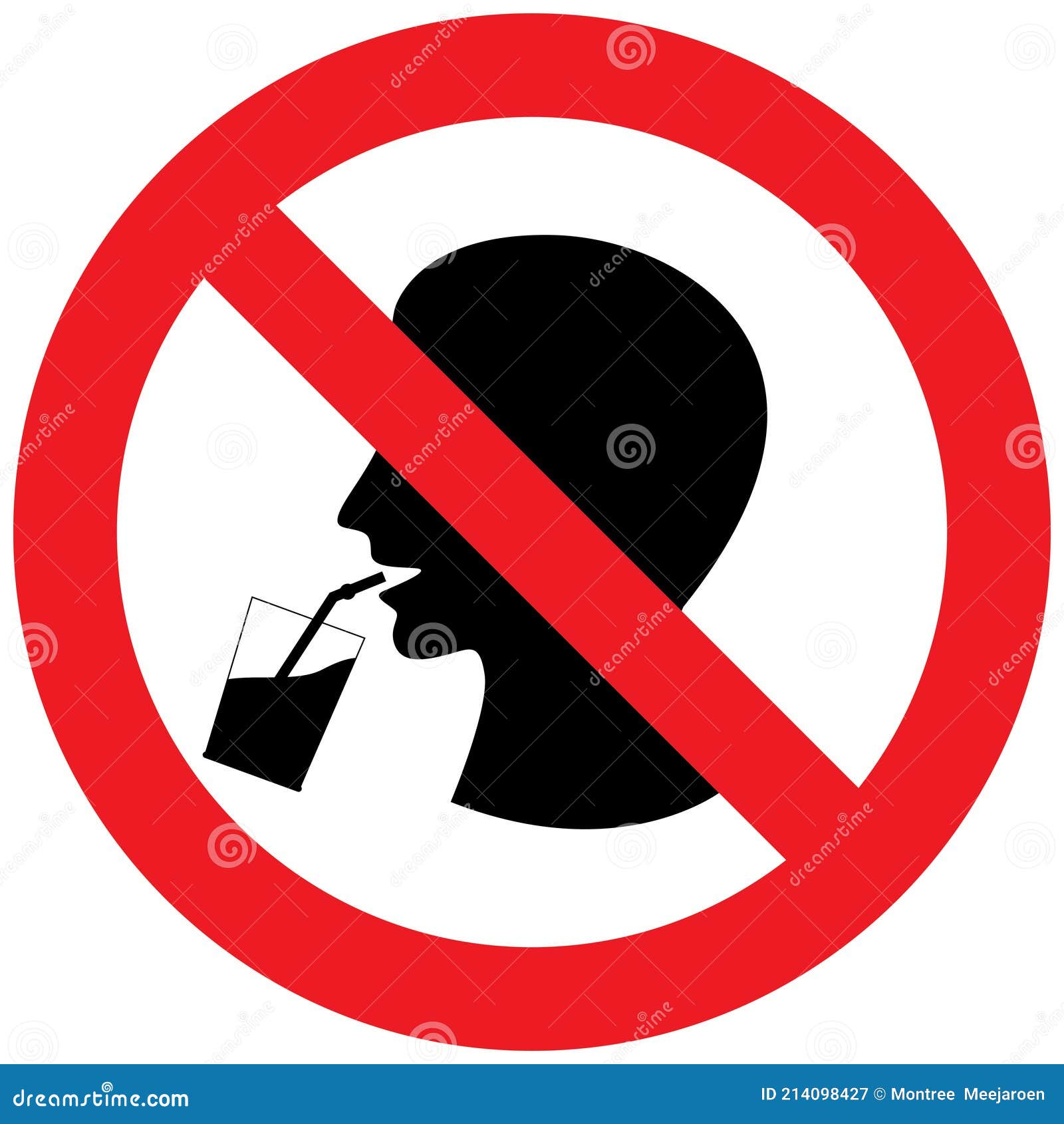 Signs Prohibiting Drinking Water Stock Vector - Illustration of area ...