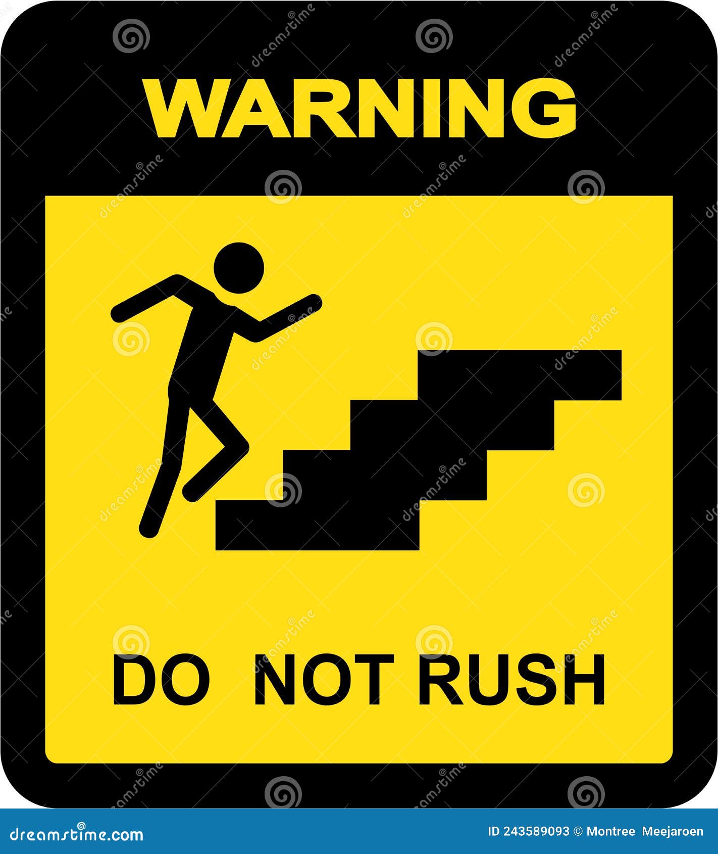 Sign Do Not Rush . Vector stock vector. Illustration of concept - 243589093