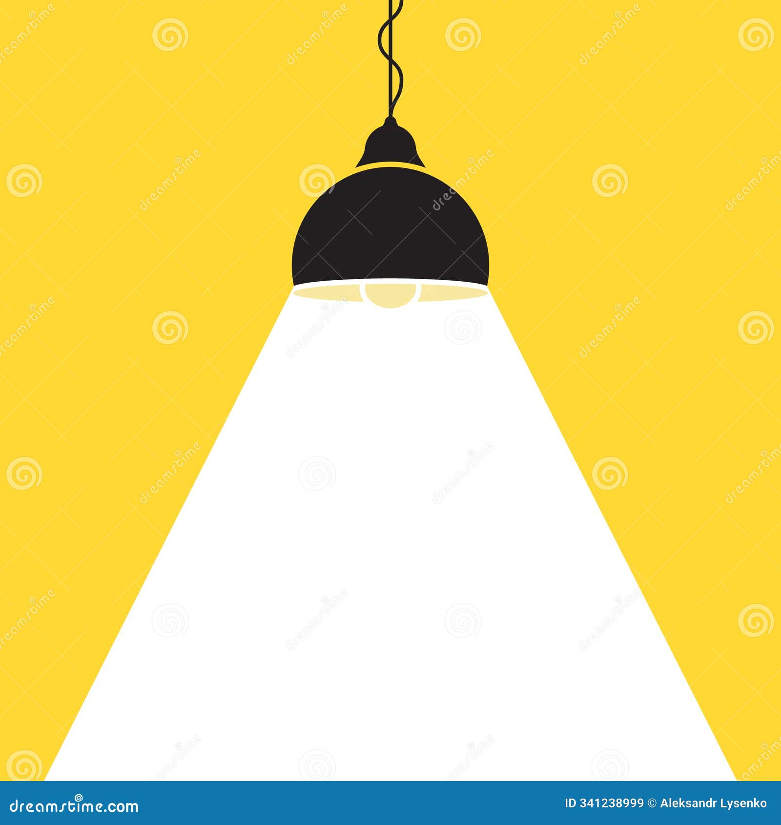Lamp Spotlight Icon in Flat Style. Spotlight Vector Illustration on ...