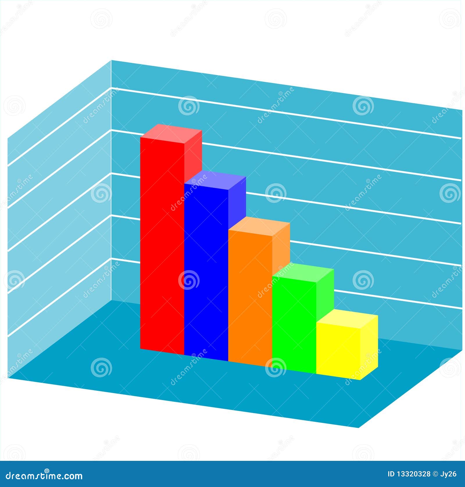 Vector 3d barchart stock vector. Illustration of amount - 13320328