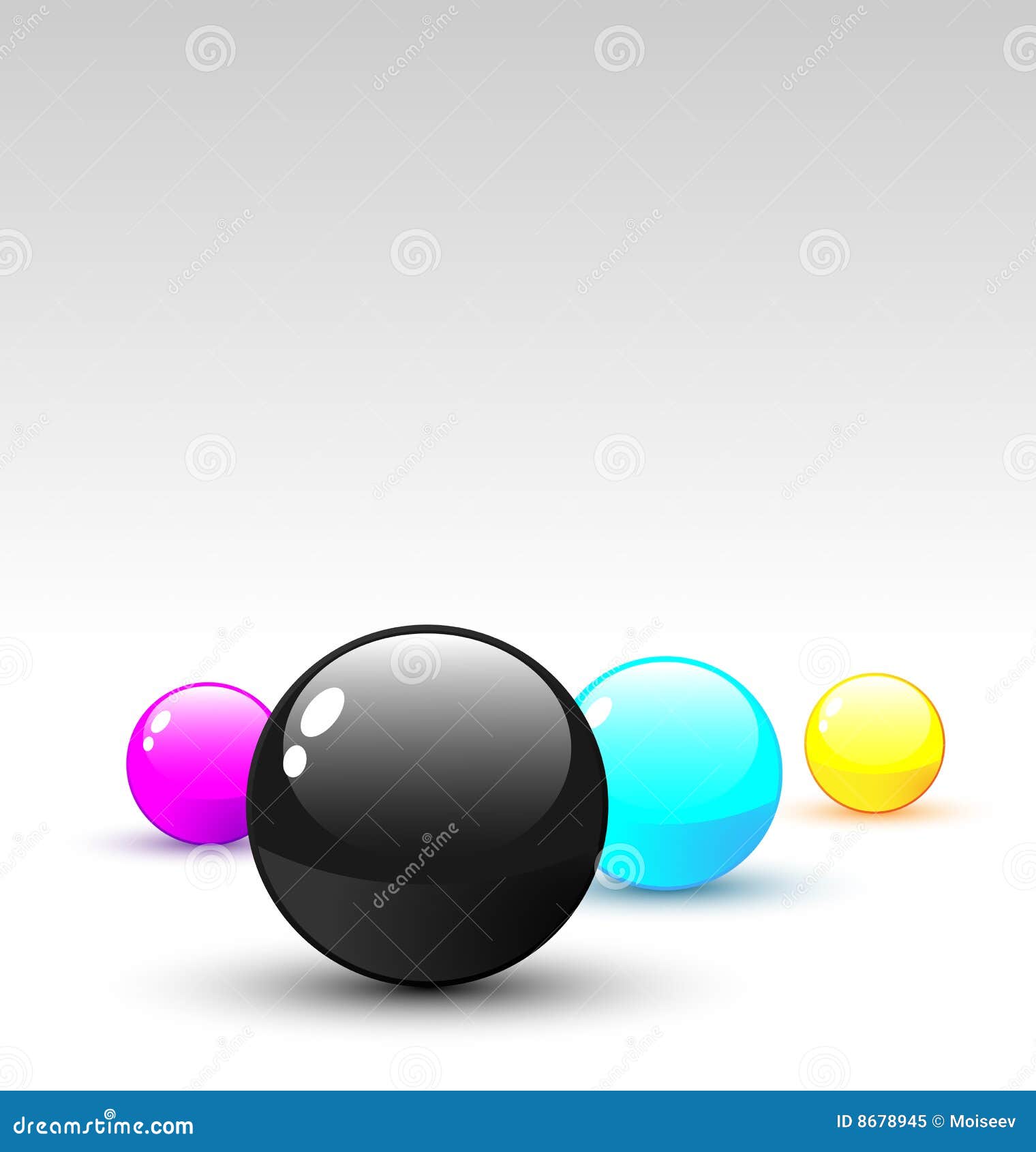 Cmyk Colored Reflective Balls Royalty-Free Stock Photography ...