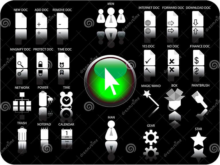 Vector 3D icons stock vector. Illustration of design, shiny - 1926009