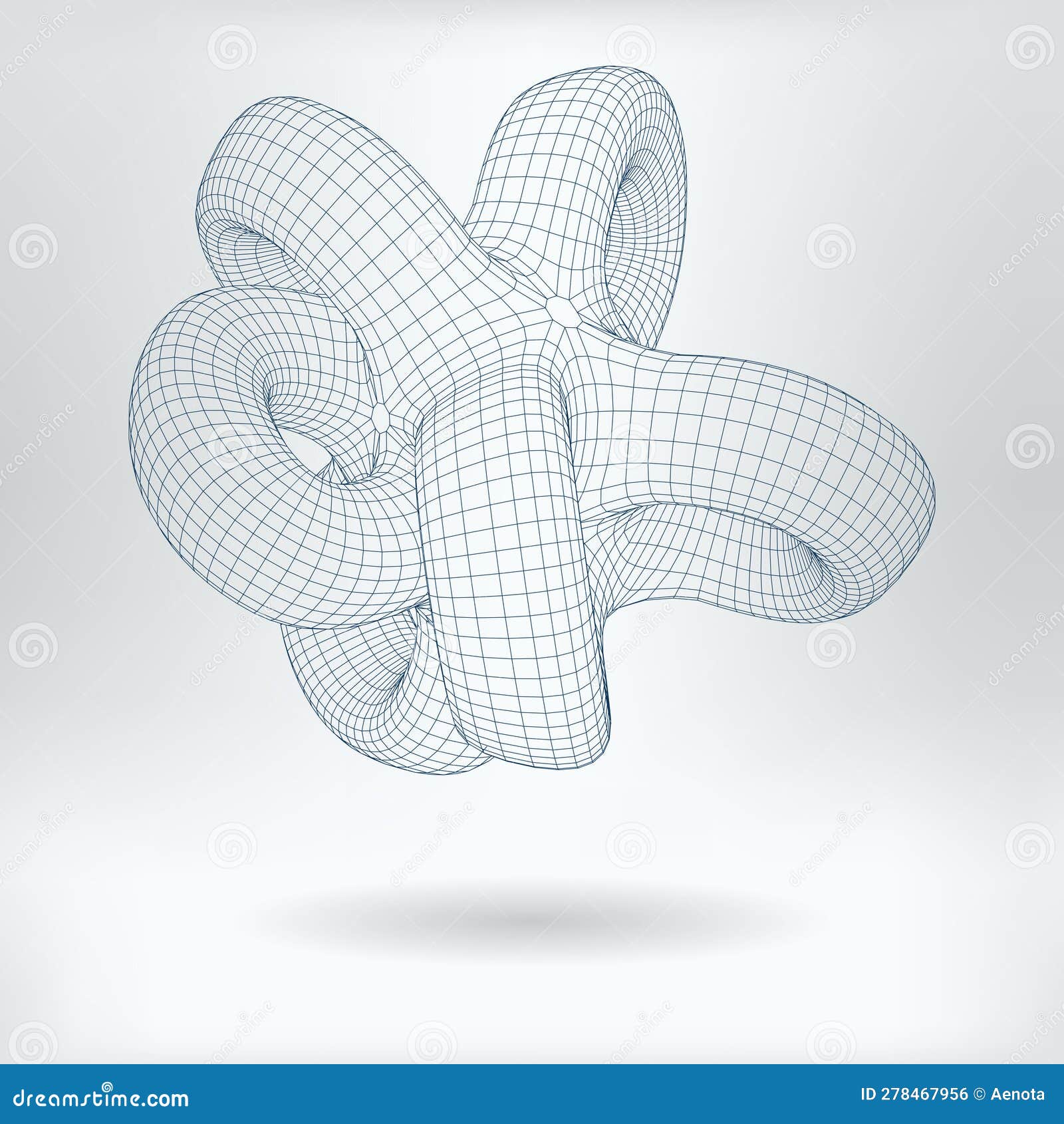 Vector 3D Model Lobachevsky Geometry Concept Icon Stock Vector ...