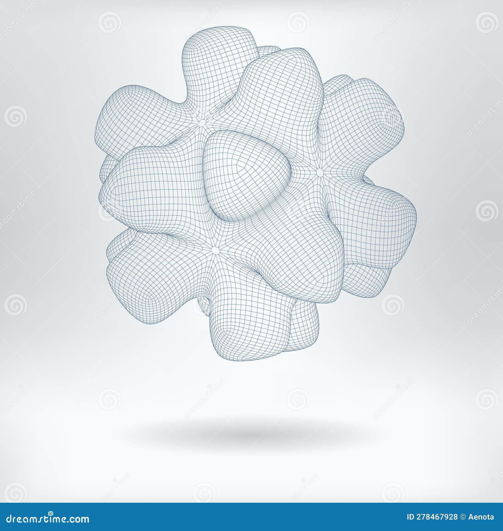 Vector 3D Model Poliovirus Particle Drawing Stock Vector - Illustration ...