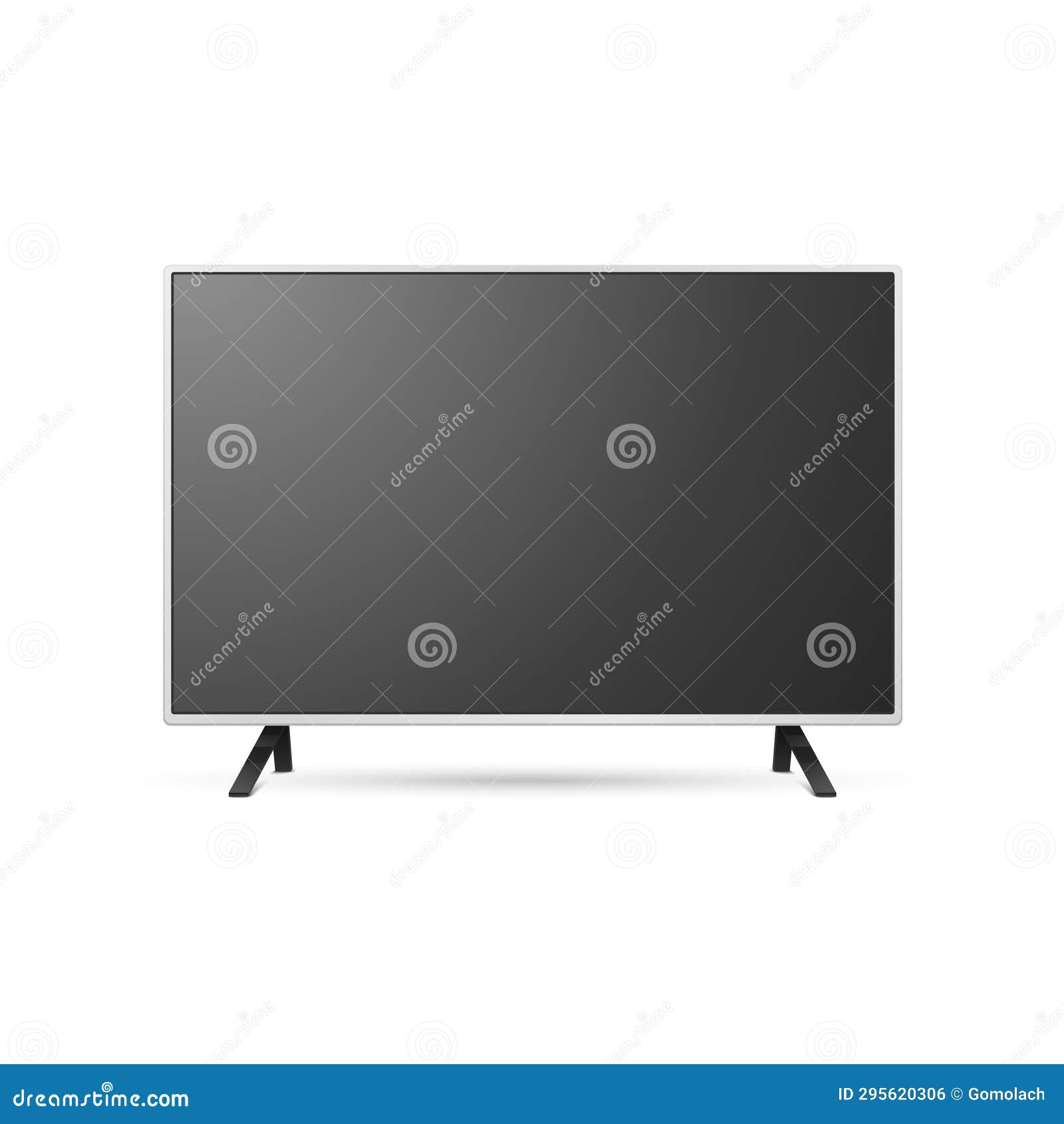Vector 3d Realistic Modern TV Screen. Minimalistic Stylish Lcd Panel ...
