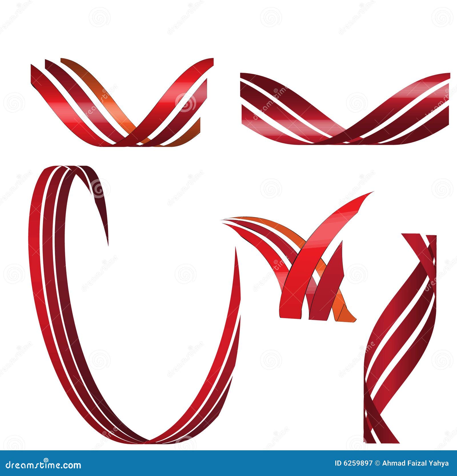Vector 3d ribbons stock vector. Illustration of banner - 6259897