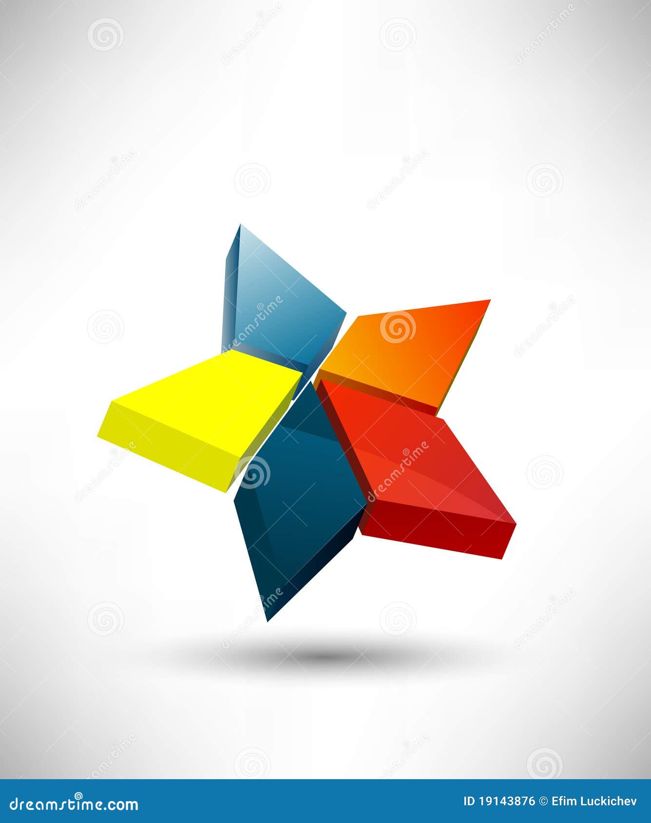 Vector 3d Star. Vector Illustration. Stock Illustration - Illustration ...
