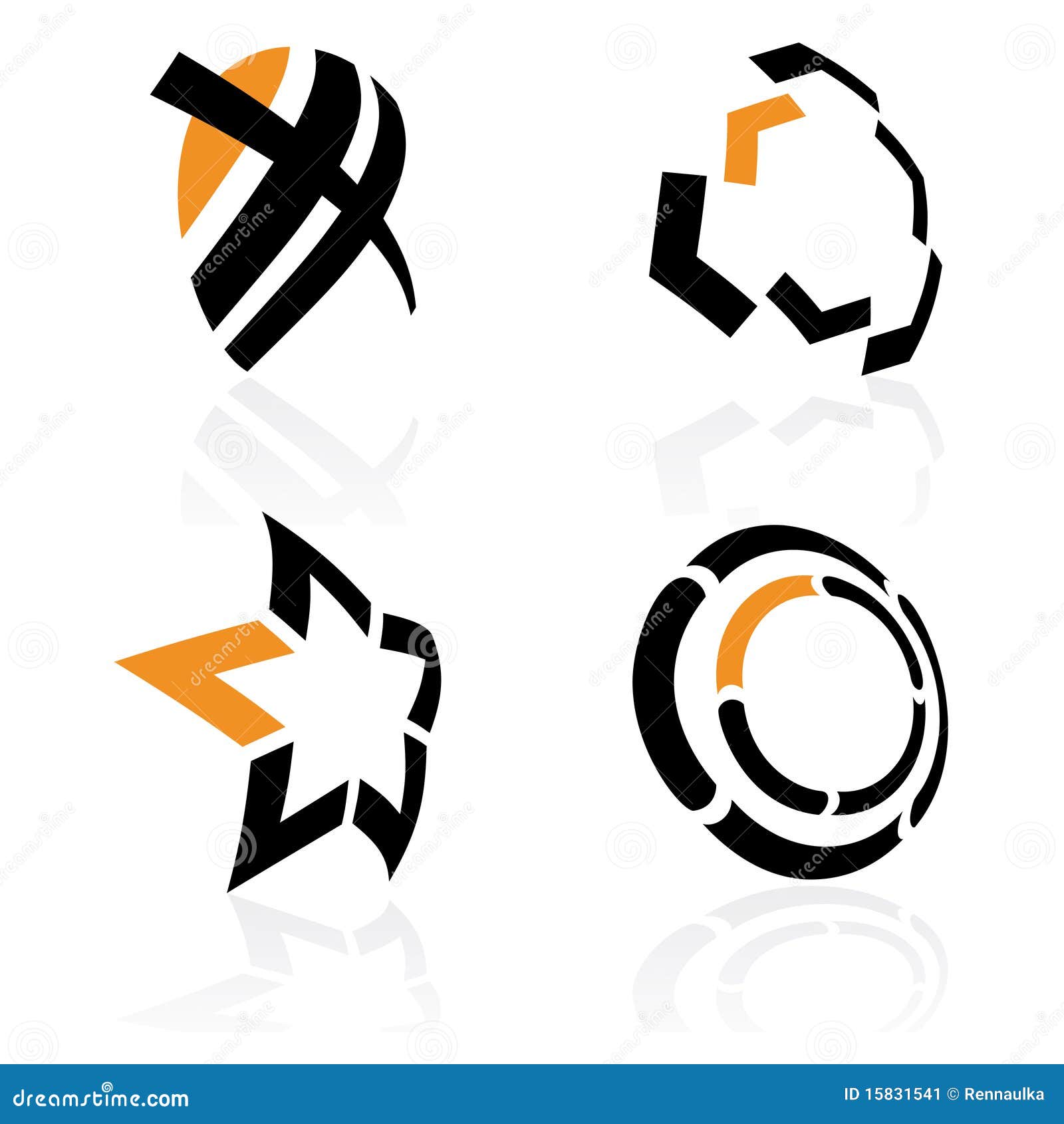 Vector 3D symbols stock vector. Illustration of simplicity - 15831541