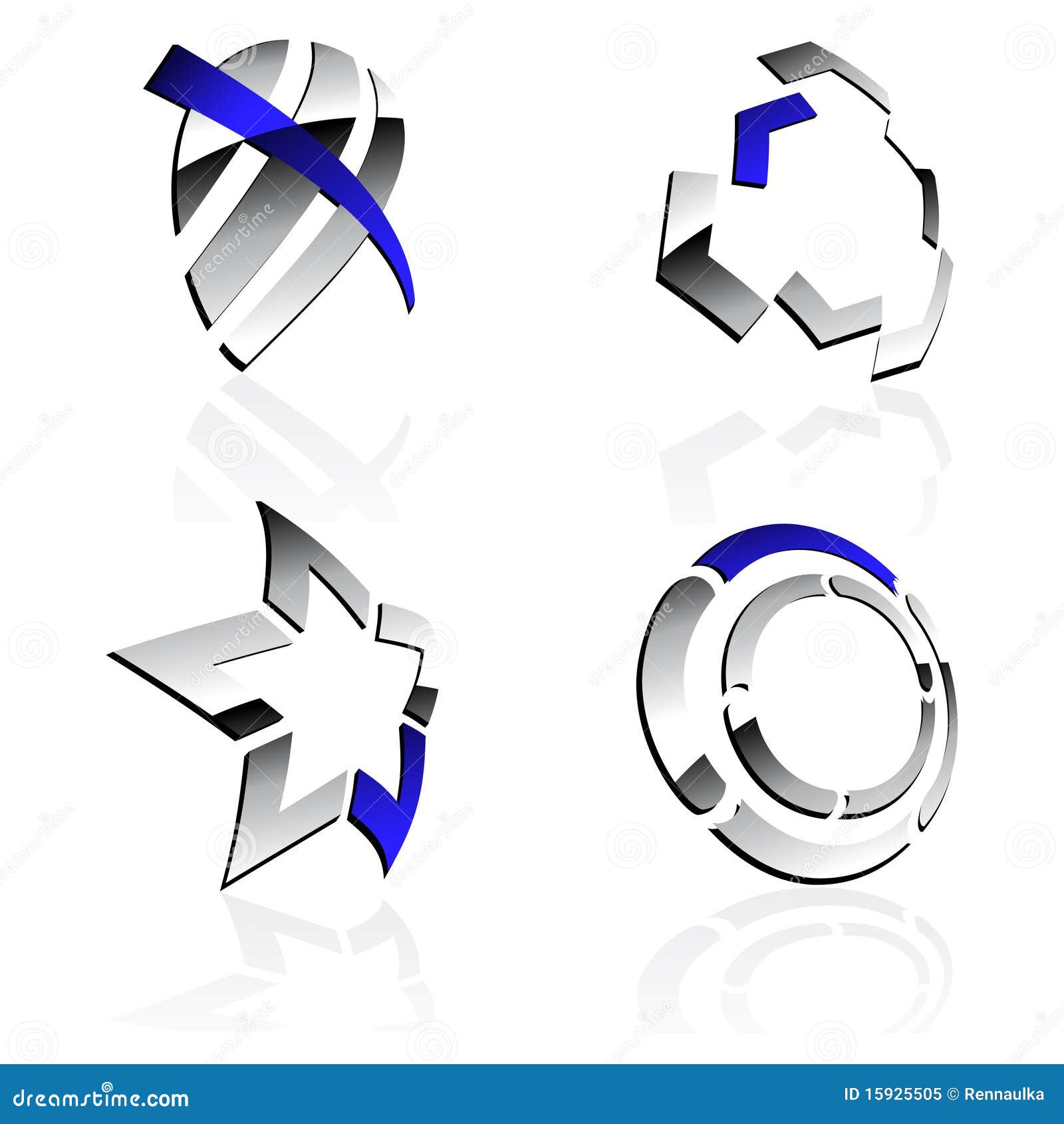 Vector 3D symbols stock vector. Illustration of dimensional - 15925505