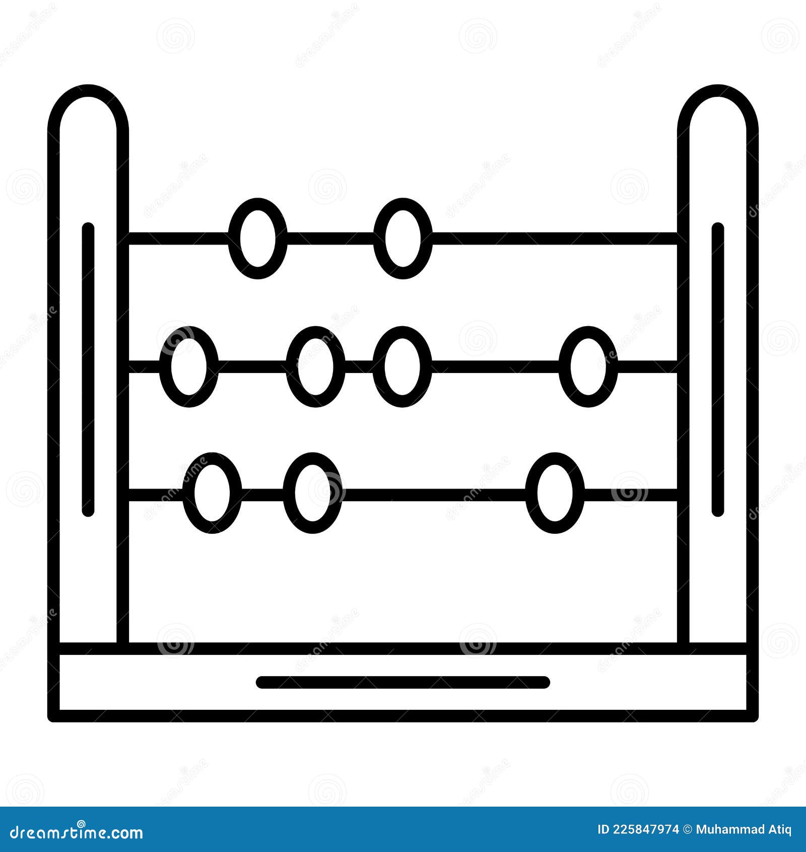 Vector Abacus Outline Icon Design Stock Vector - Illustration of stroke ...