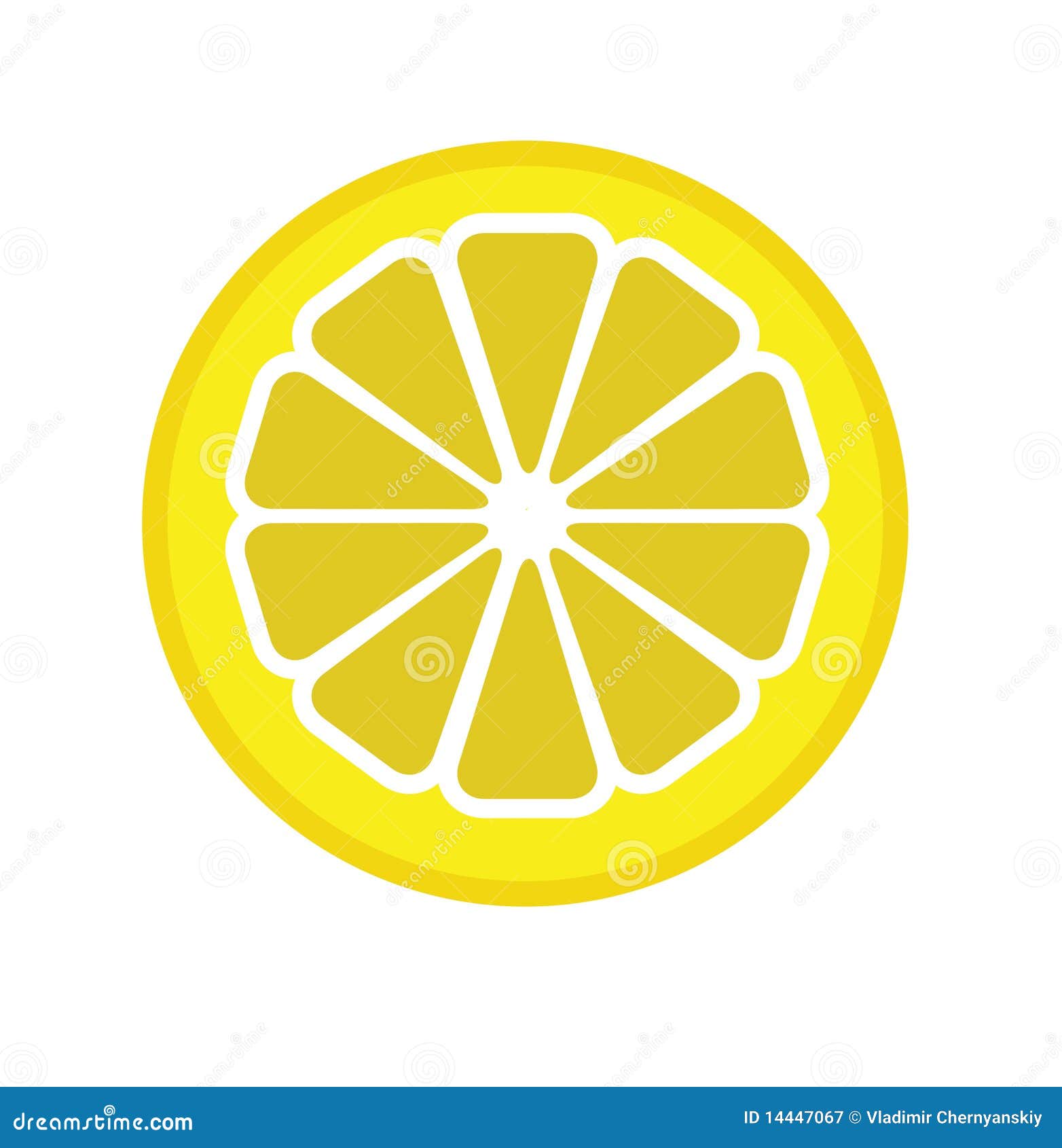 Vector Abbildung Des Segments Der Zitrone Vektor Abbildung ...