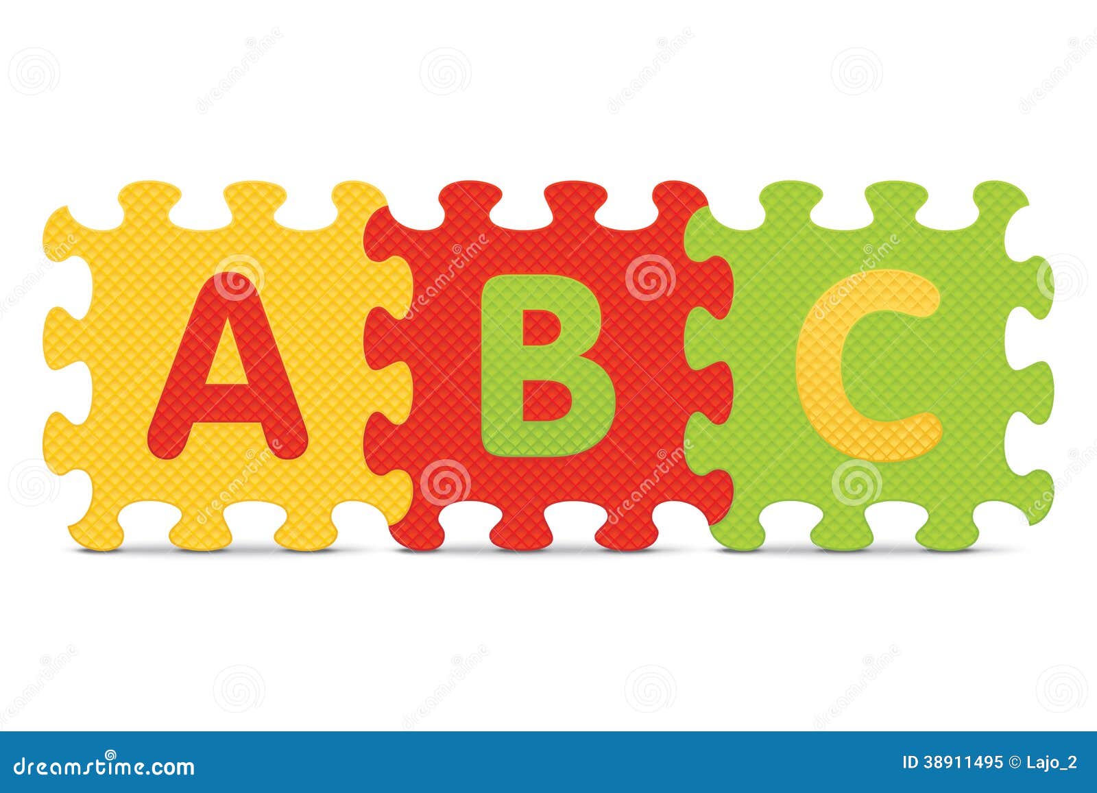 Vector ABC Written with Alphabet Puzzle Stock Vector - Illustration of ...