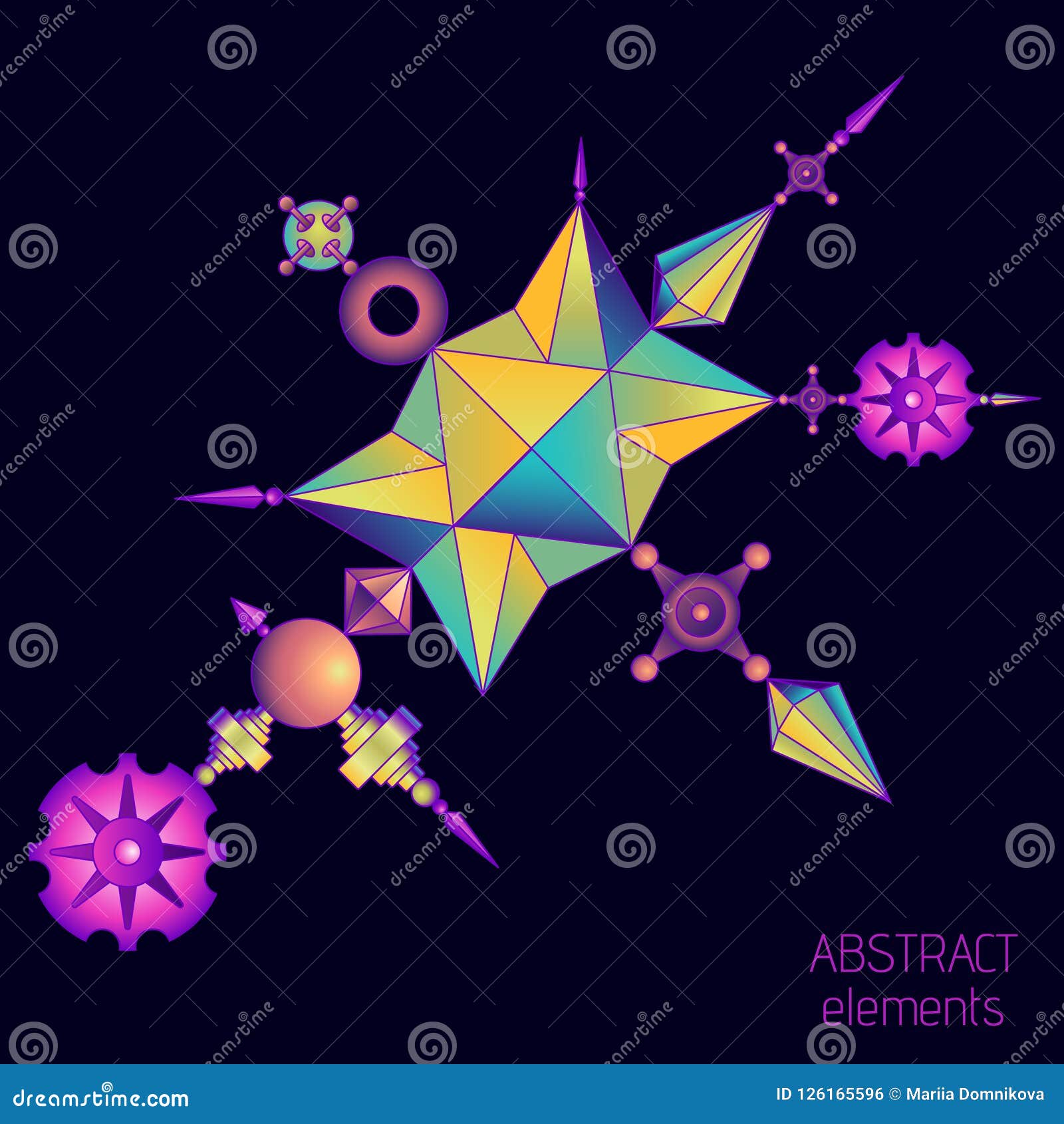 Vector Absatract Elements Set Stock Vector - Illustration of ...