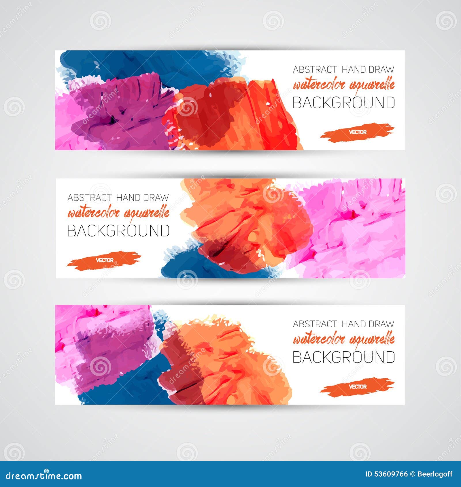 Vector Abstract Acrylic Painted Brush Banner Stock Vector ...